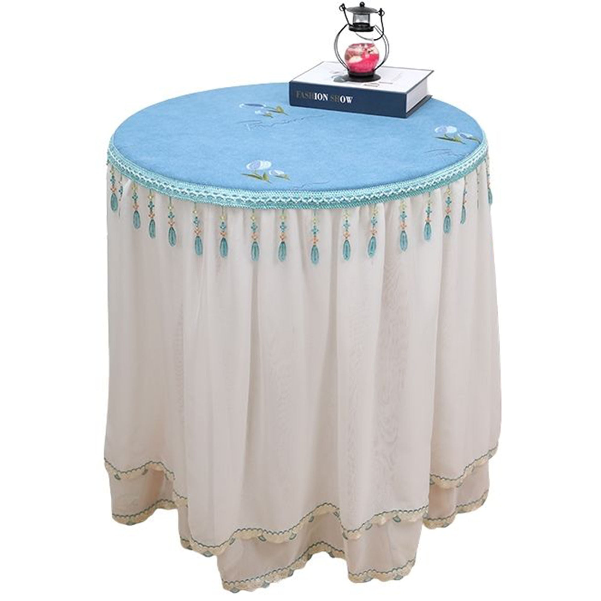 Small Round Tablecloth,Chenille High-end Fabric Tablecloth,anti-slip ...