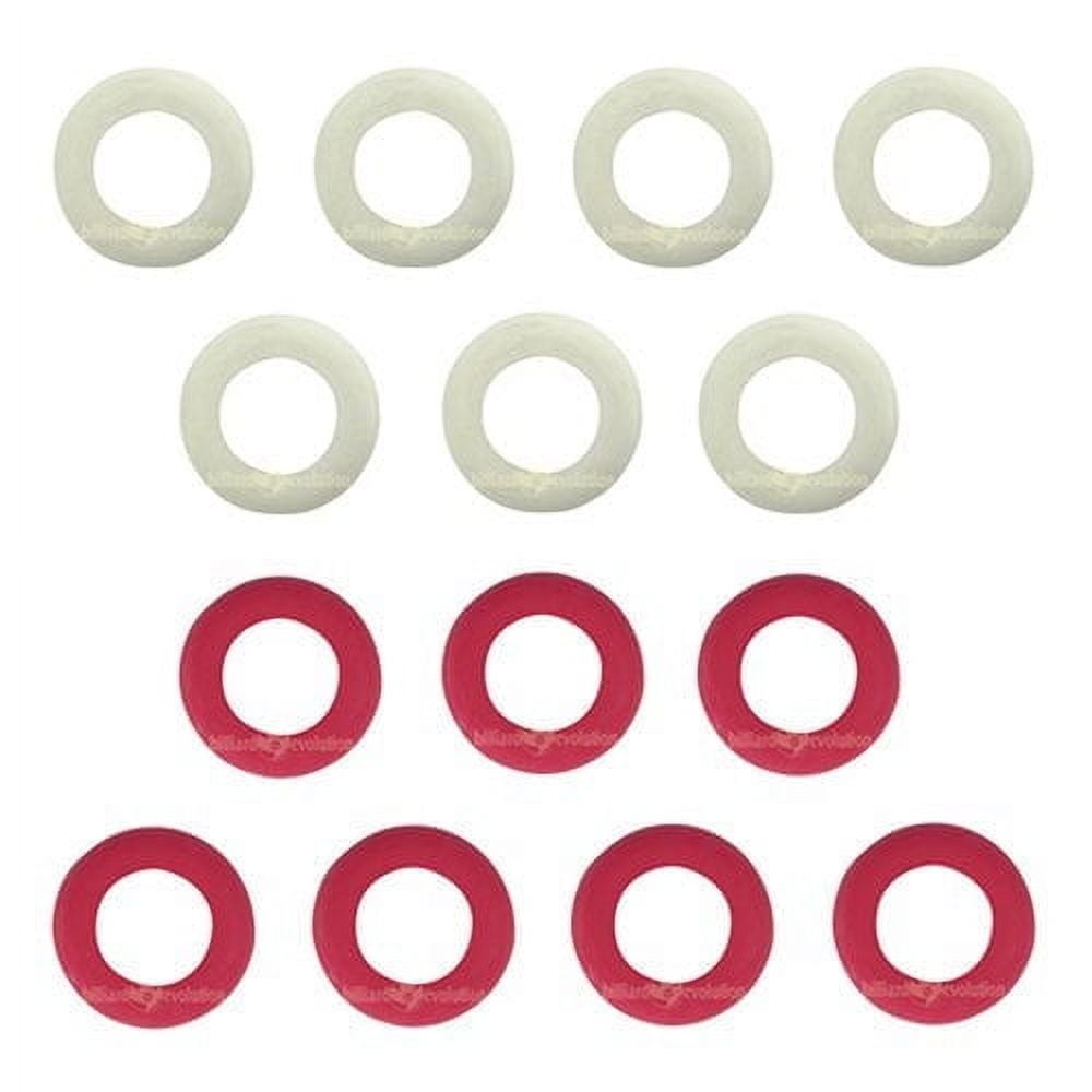 Small Rubber Rings for Bumper Pool Table: 7 Red and 7 White - Walmart.com