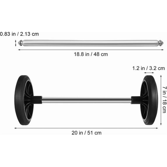 Small Rubber Wheels for Garbage Cans - Plastic Replacement Wheels with ...