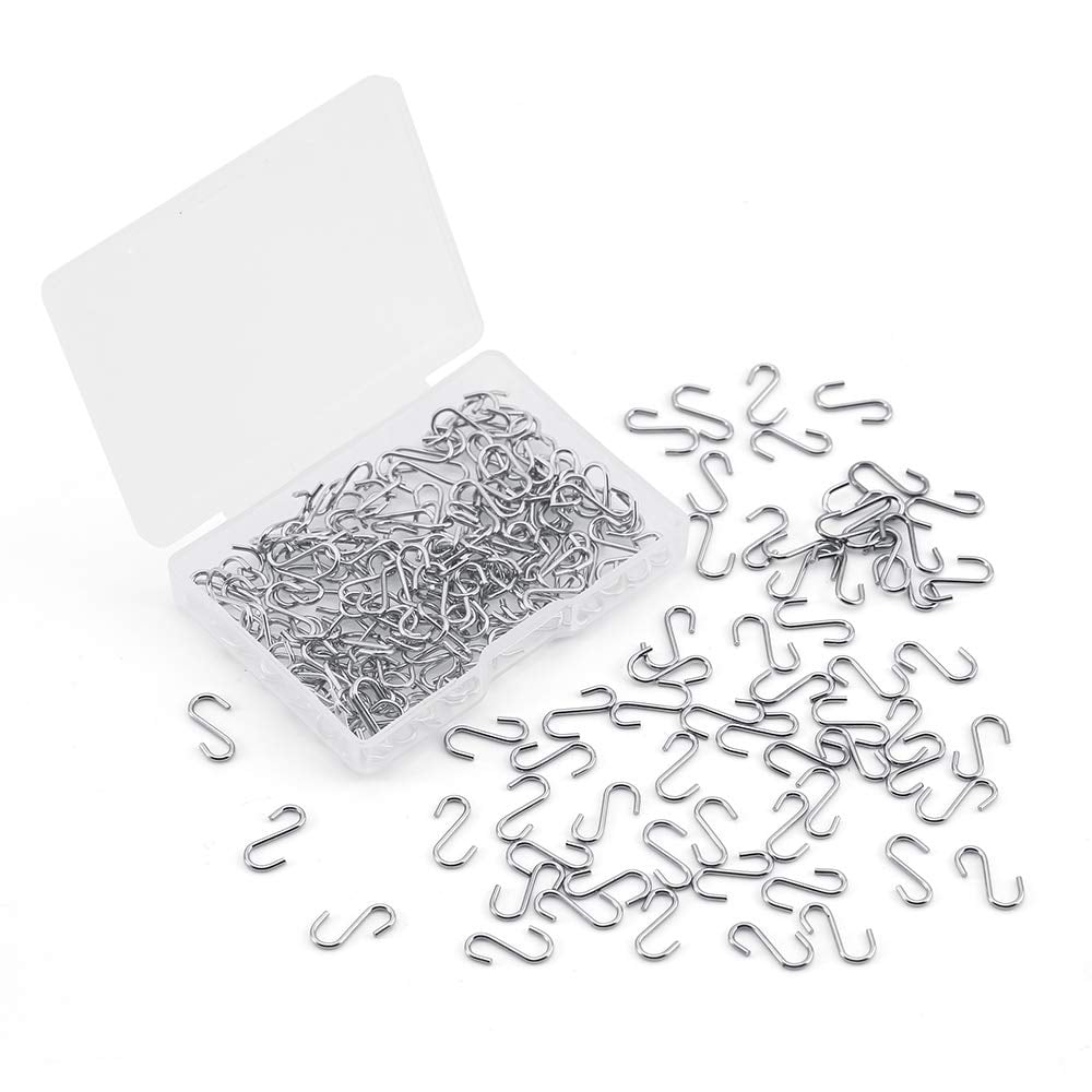 Small S Hooks, Mini S Hooks, 100-Pack Stainless S Shaped Hooks, 14mm ...