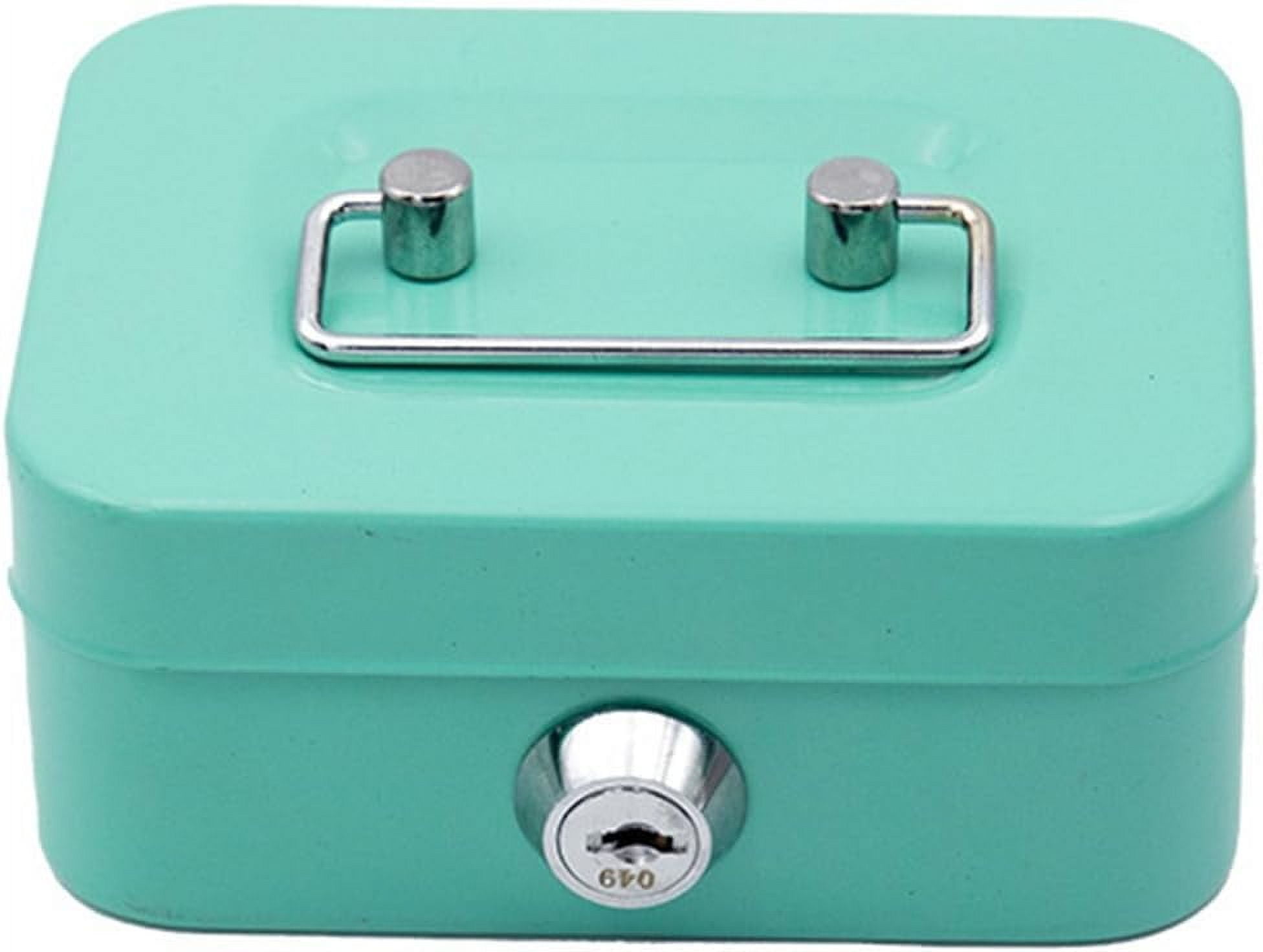 Small Safe with Key, Portable Safe Metal Money Box, Small Money Box ...