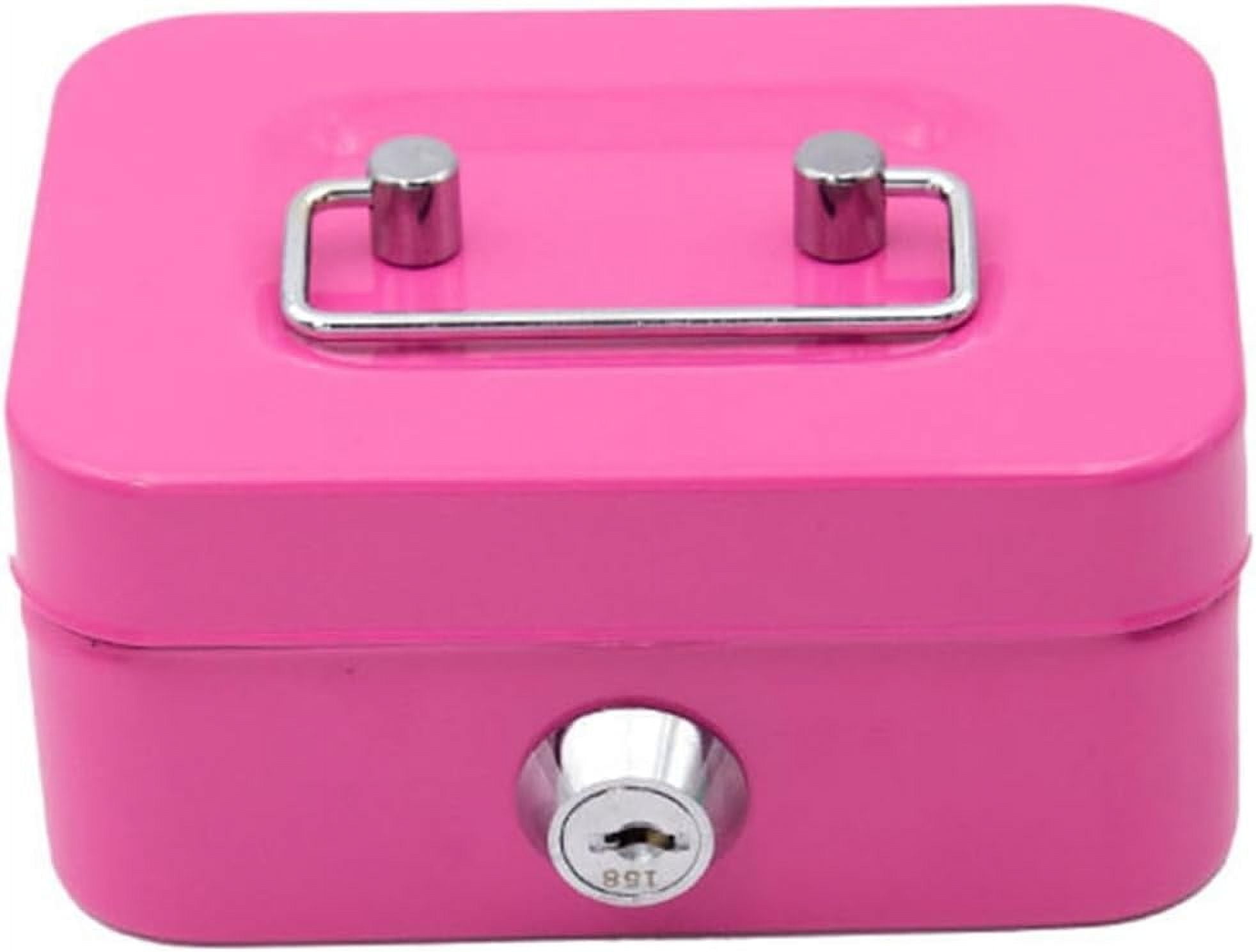 Small Safe with Key, Portable Safe Metal Money Box, Small Money Box ...