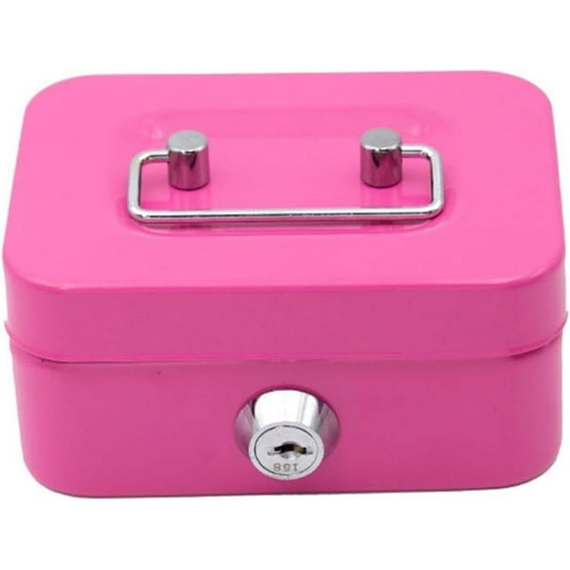 Small Safe with Key, Portable Safe Metal Money Box, Small Money Box ...