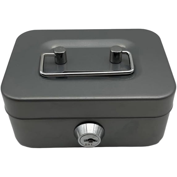 SkyAuks Small Safe with Key, Locking Money Box with Slot, Sturdy Steel ...