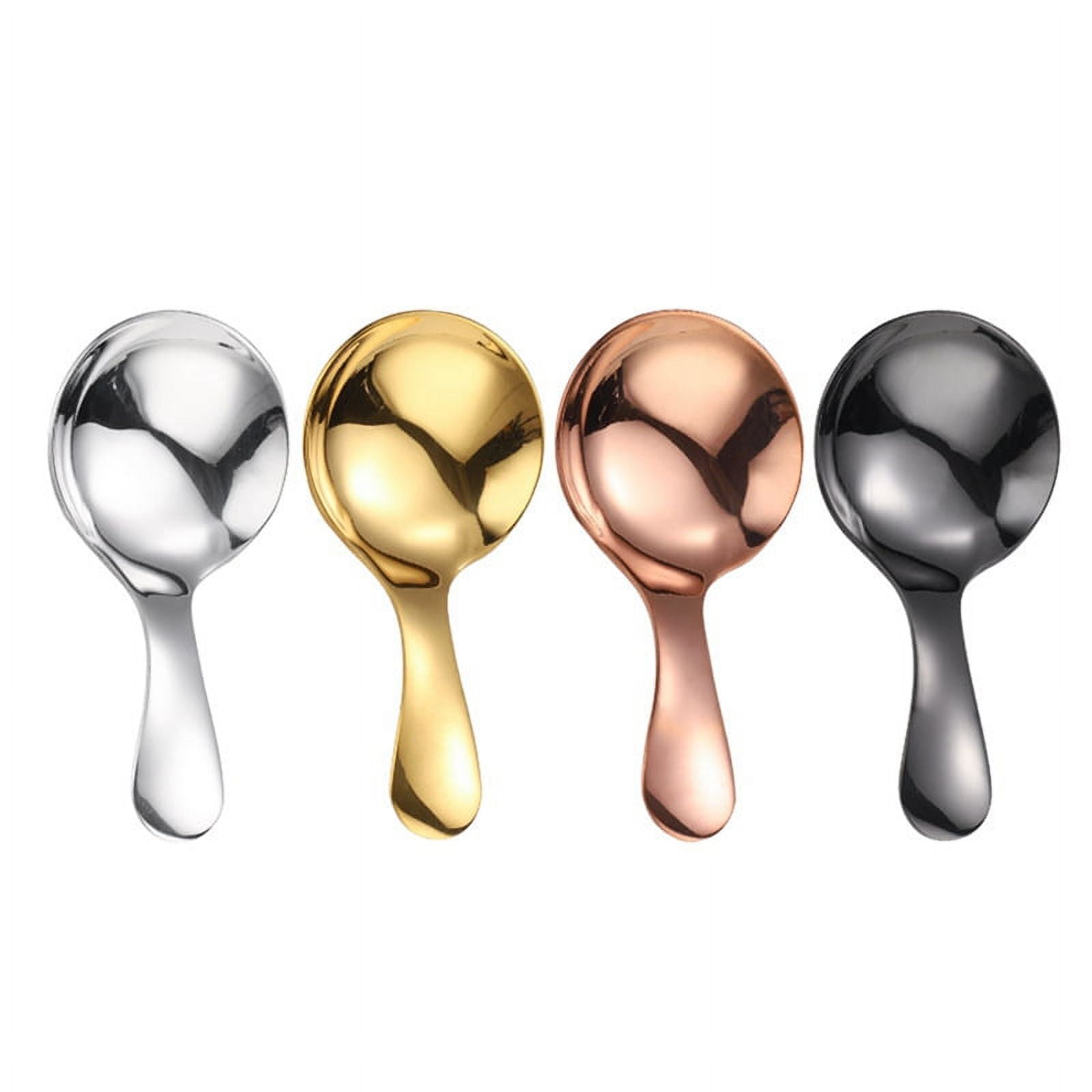 Small Scoops for Canisters,Total of 4 Pcs Short Handle Spoons for Salt ...