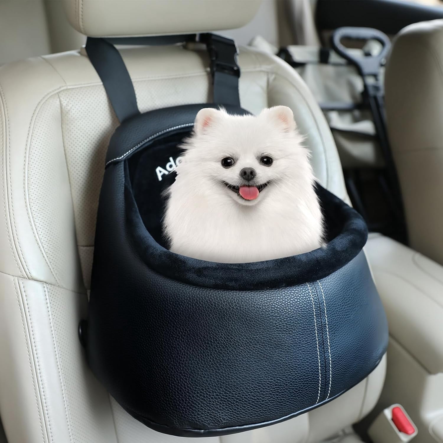 Small Seat Under 13lbs - Luxury PU Leather Booster Seats for Small Dogs ...