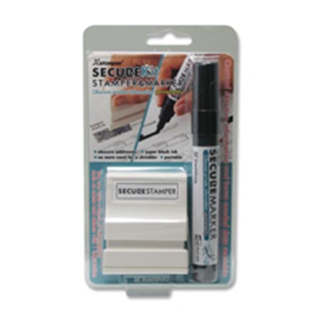 Small Security Stamp Kit- with Marker- .5 in. x 1.69 in.- Black ...