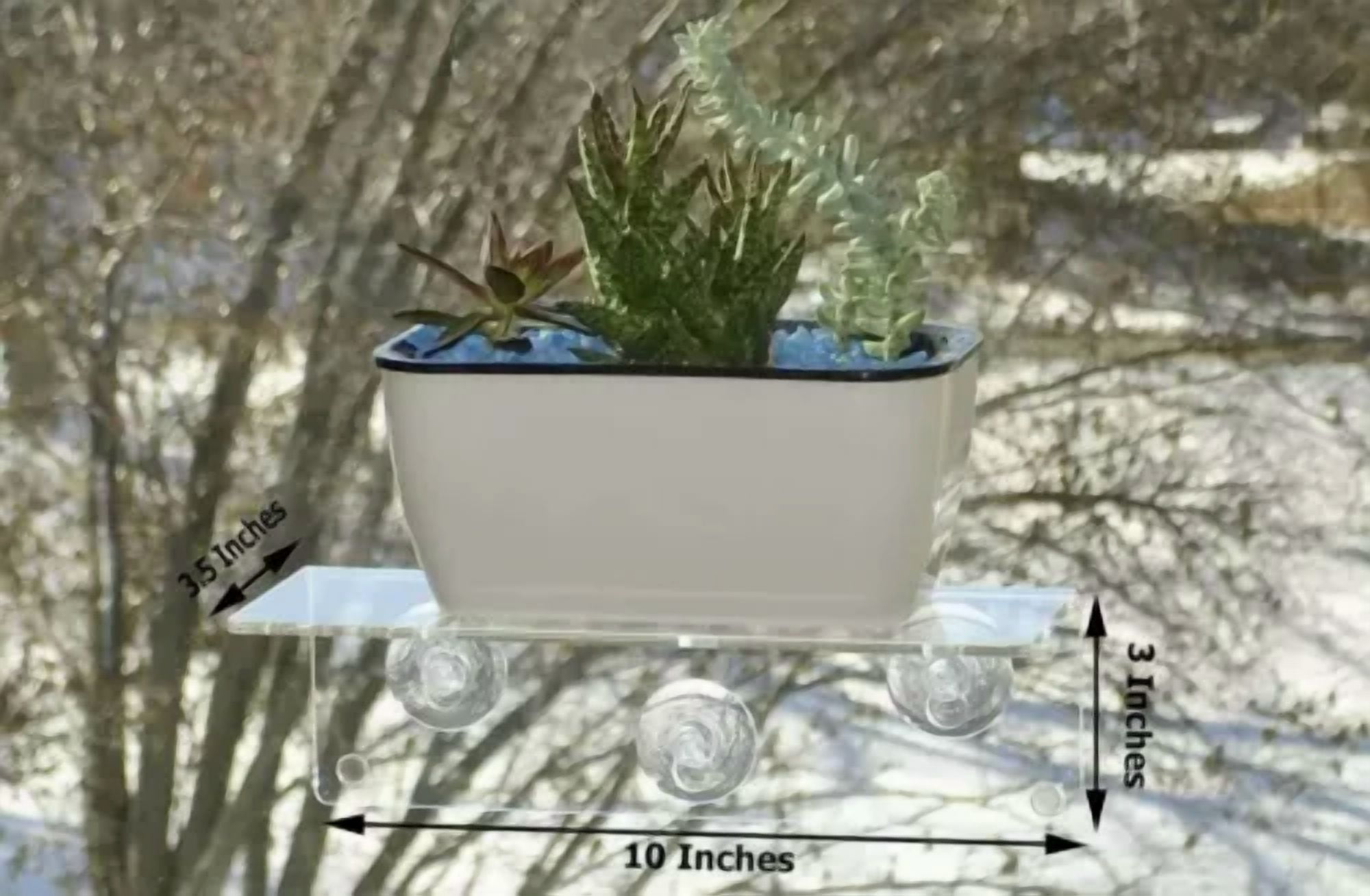 Small Shelf-3 Suction Cup Window Ledge-Plant Ledge-Mirror Shelf-Clear ...