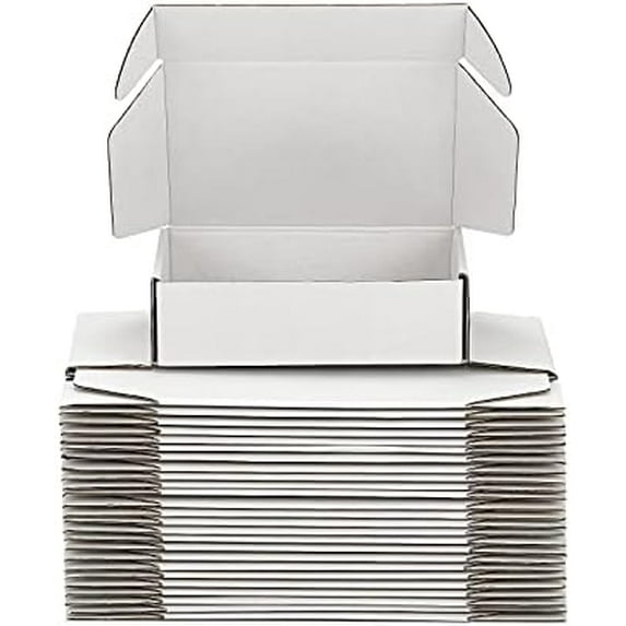 Small Shipping Boxes 10x5x3 Inch (25 Pack) - Sturdy White Corrugated ...