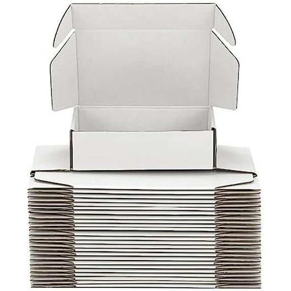 Small Shipping Boxes 6x6x3 Inch (25 Pack) - Sturdy White Corrugated ...