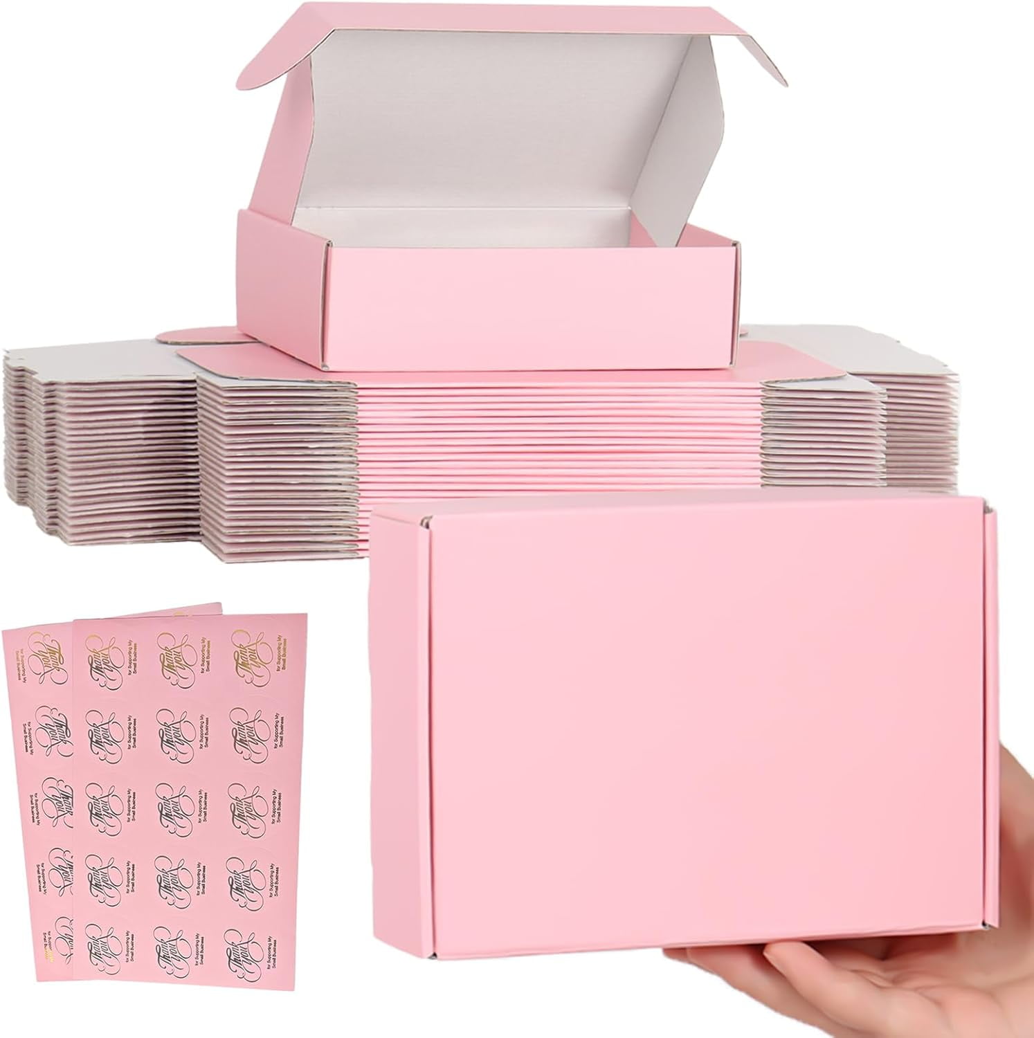 Small Shipping Boxes 7x5x2, 20 Pack Pink Mailing Boxes for Packaging ...