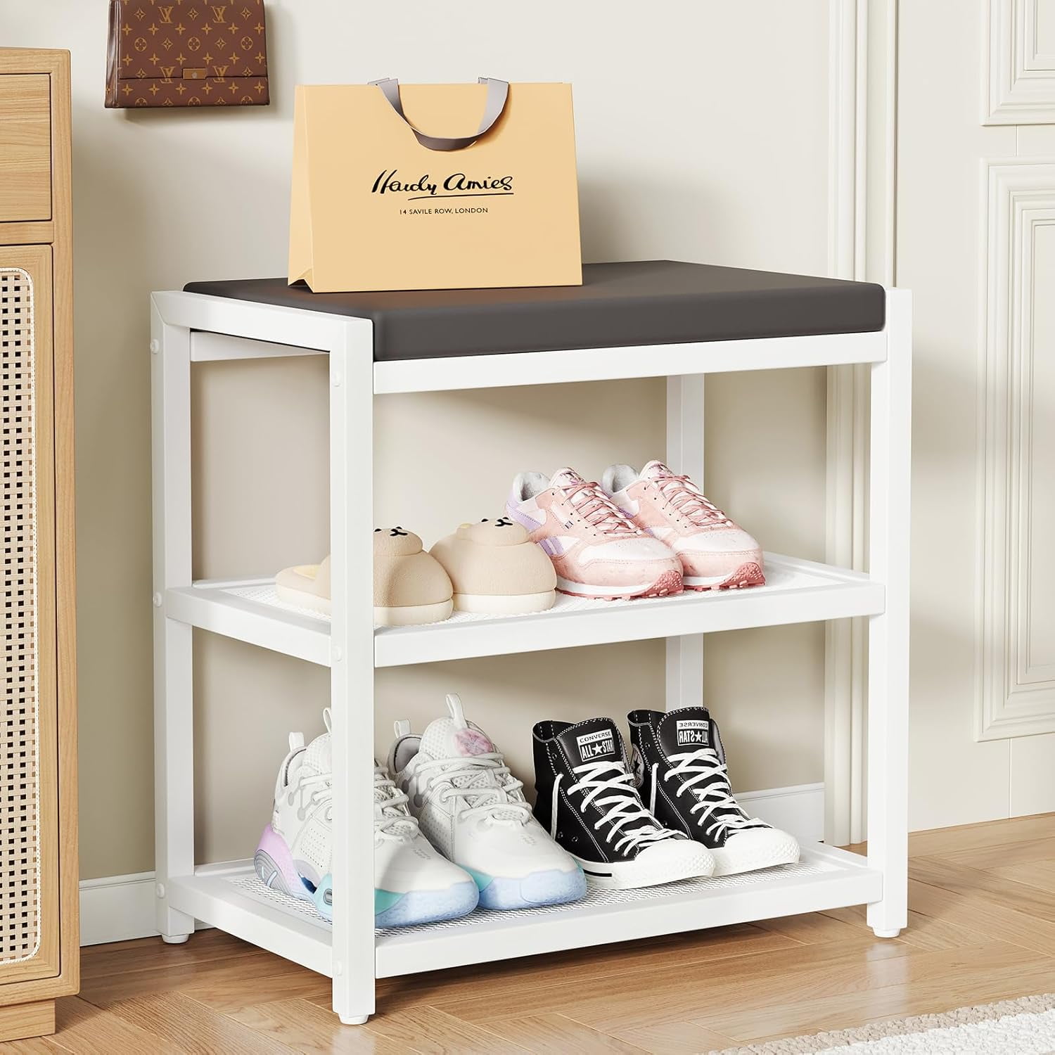 Small Shoe Bench Shoe Rack Storage Bench Entryway Bench Shoe Shelf with ...