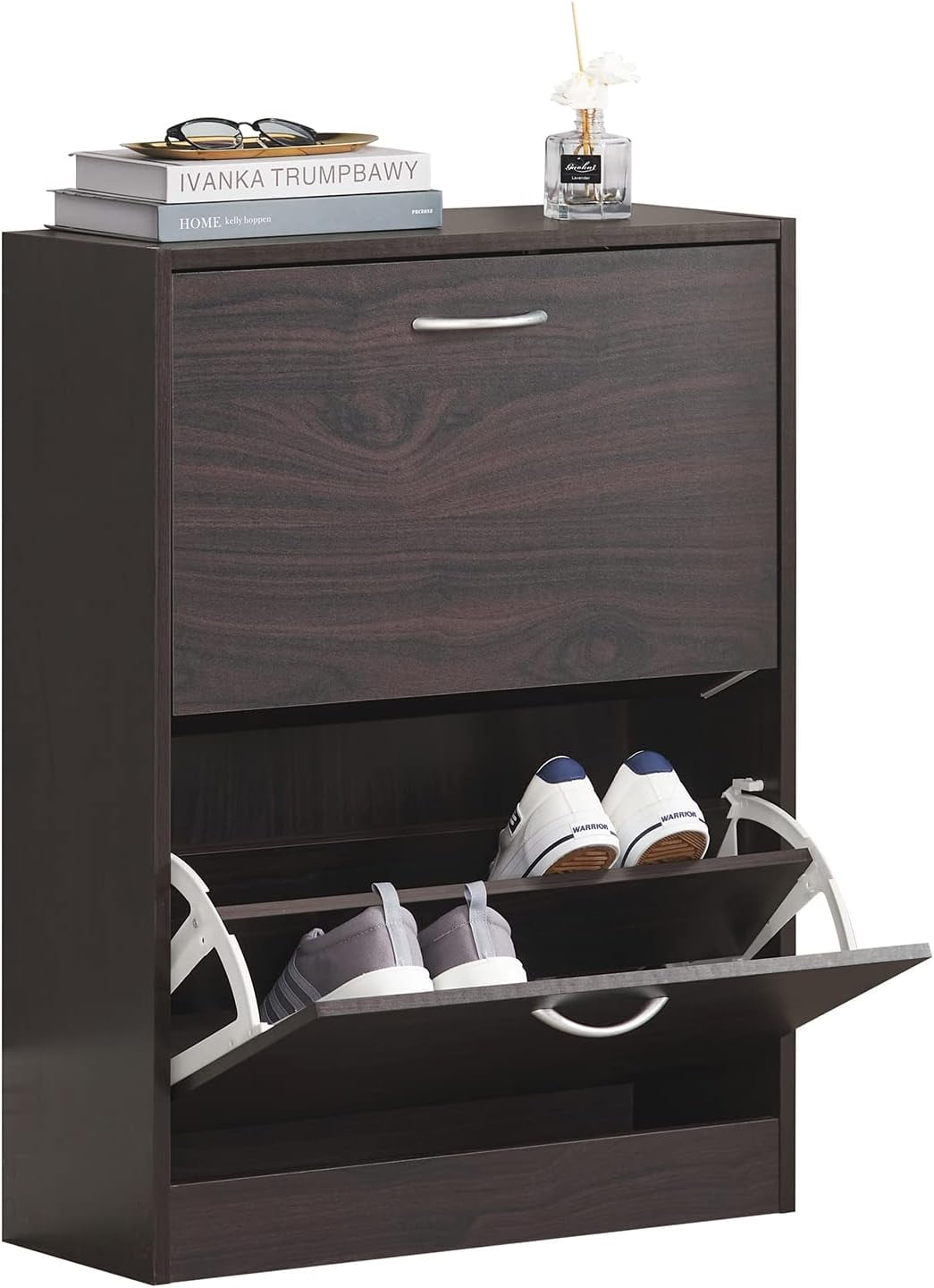 Small Shoe Storage Cabinet, Slim Shoe Rack Entryway, Narrow Shoe ...