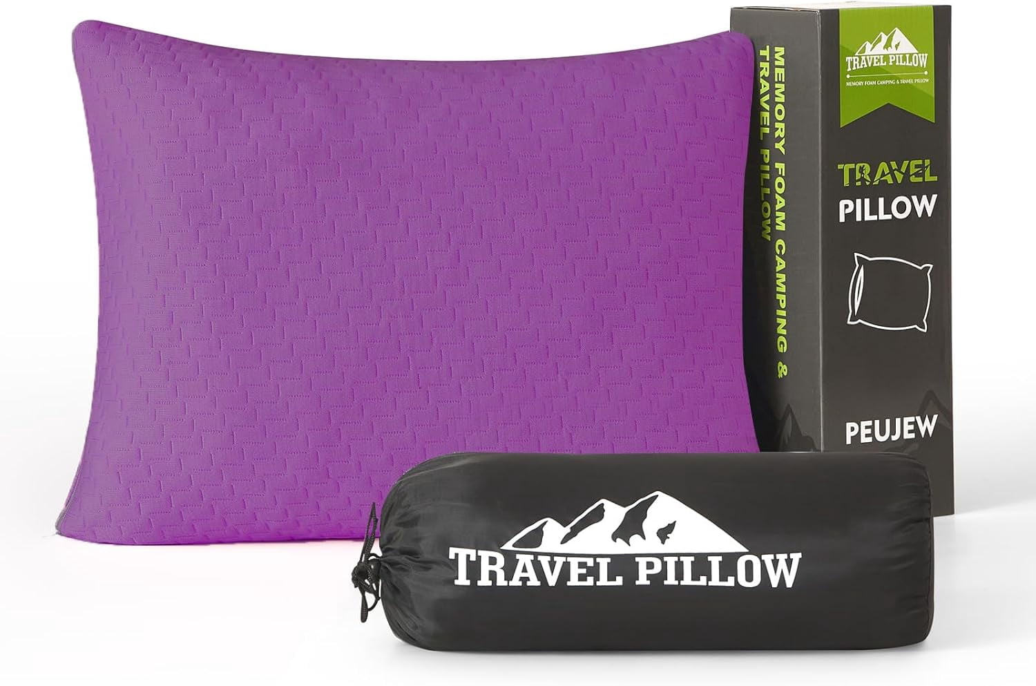 Small Shredded Memory Foam Pillow, Camping Pillow Travel - Compressible ...