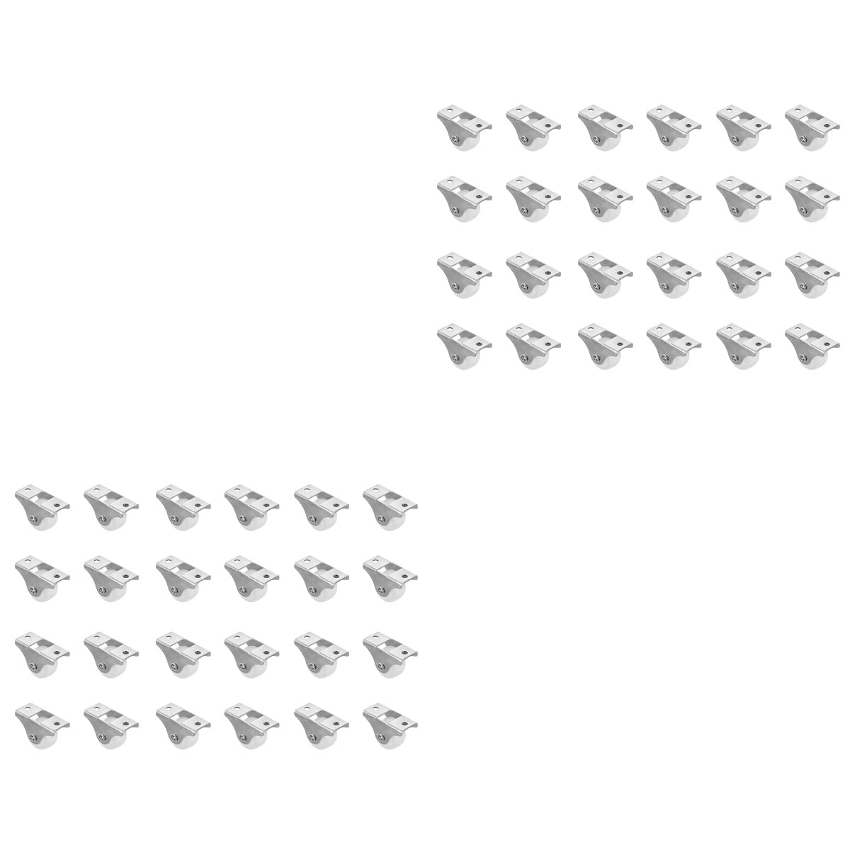 Small Side Mount Caster Wheels, Mini Low Profile Casters Set of 48 ...