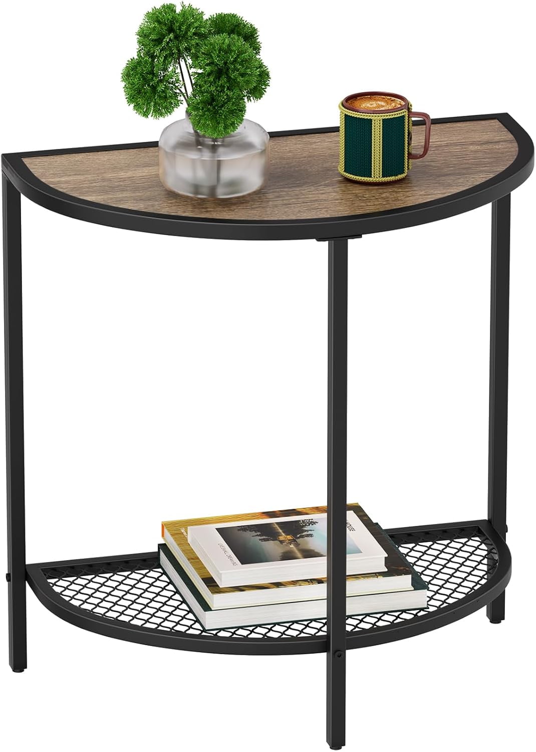 Small Side Table 19.7'' Half Moon Side Tables for Living Room 18.7"*10. ...
