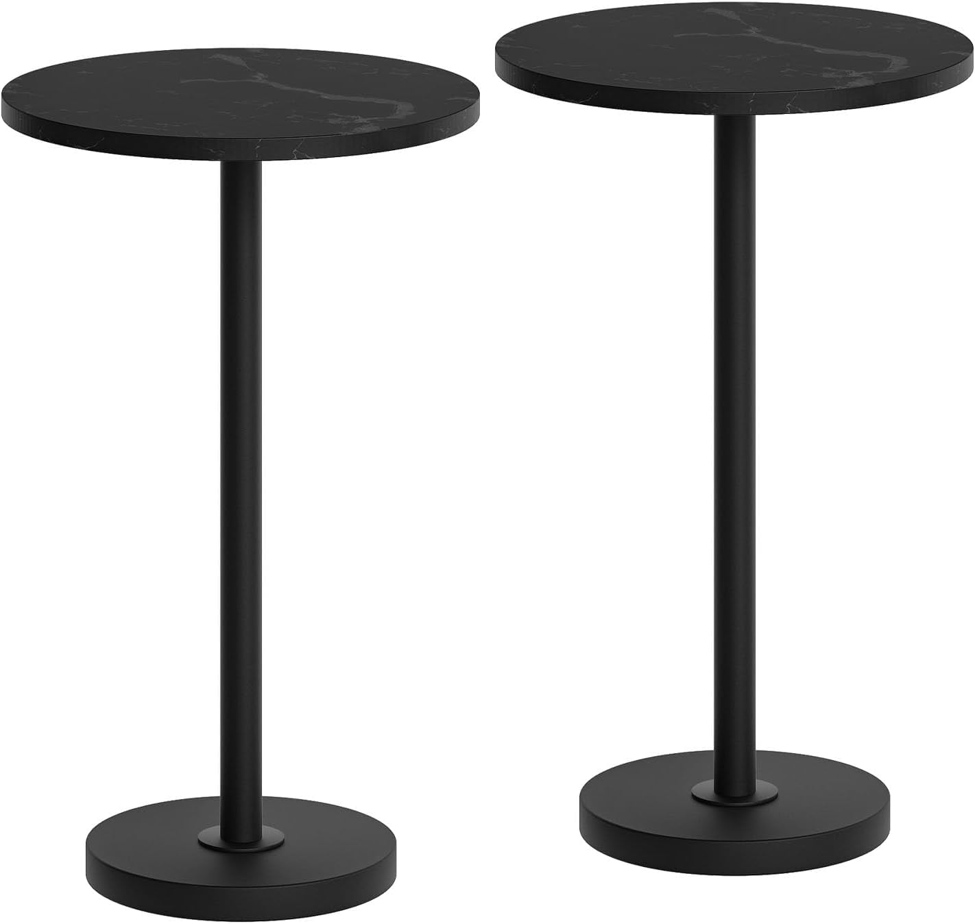 Small Side Table, Round Drink Table, Pedestal End Tables for Small ...