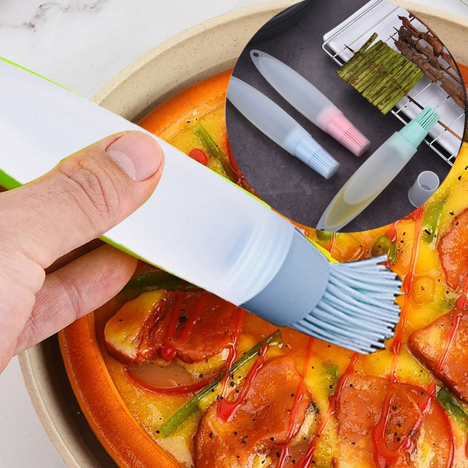 Small Silicone Brush for High Heat Cooking Oil with Brush Butter Brush ...