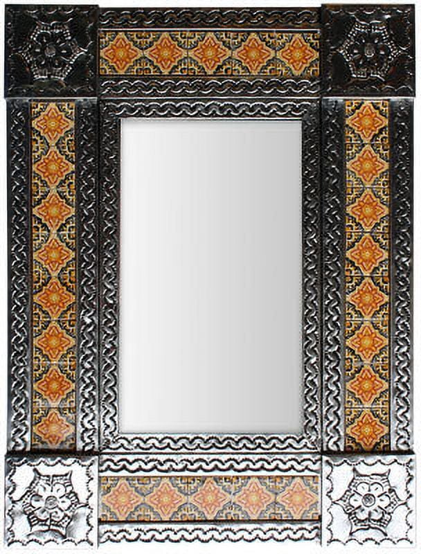 Small Silver Covelo Tile Mexican Mirror - Walmart.com