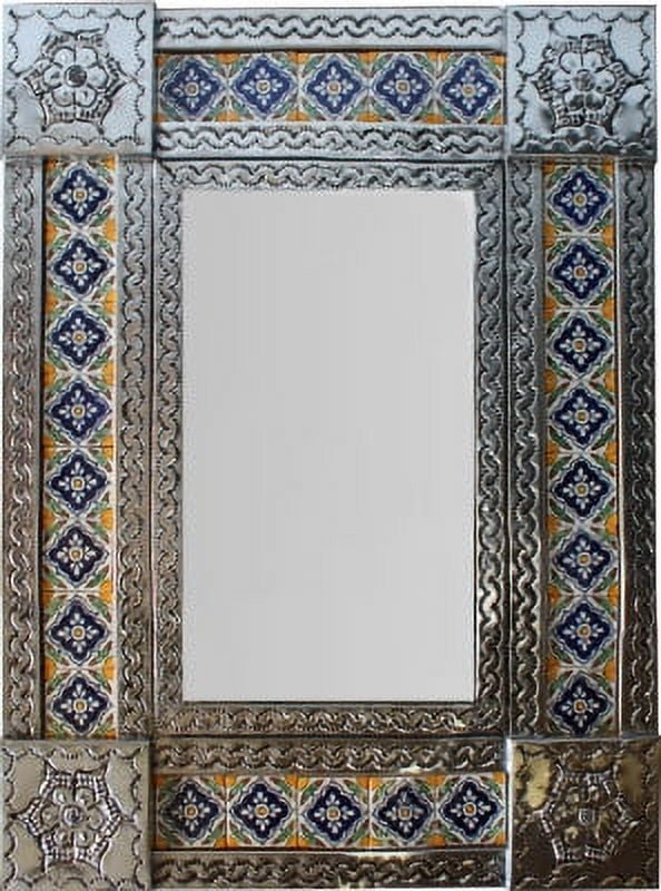 Small Silver Guadalajara Tile Mexican Mirror - Walmart.com