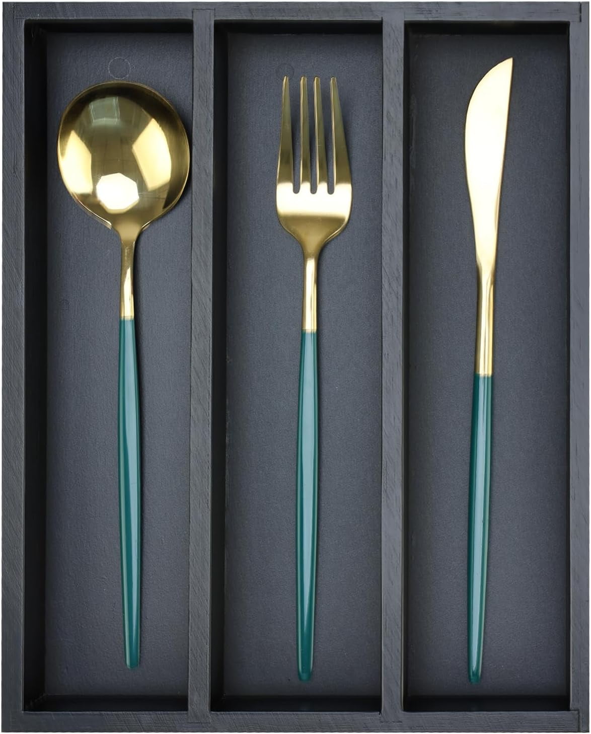 Small Silverware Drawer Organizer Kitchen Utensils Bamboo Cutlery Tray ...