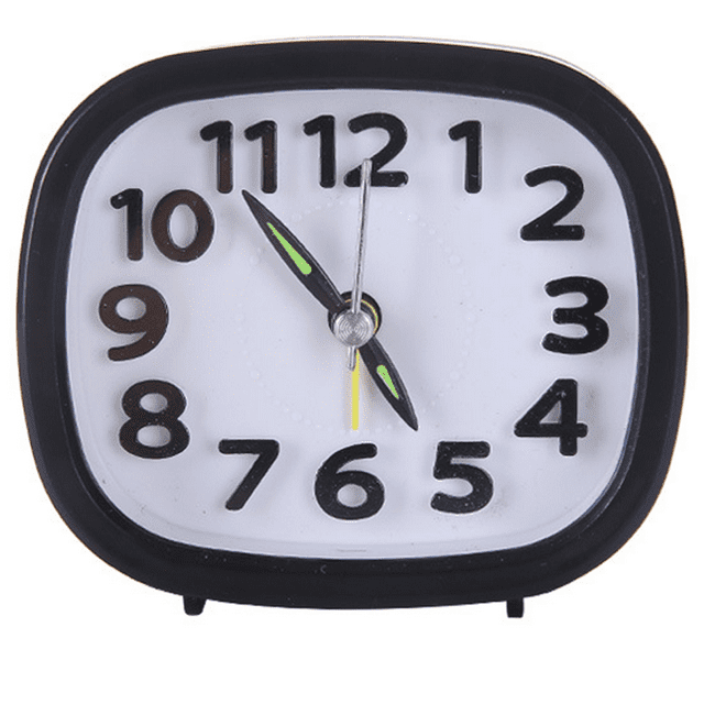Small Simple Bedside Student Desk Clock, Battery Operated Travel Office ...
