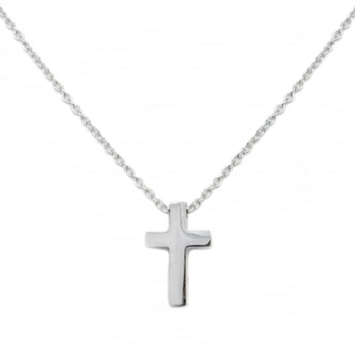 Small Simple Cross Pendant Stainless Steel Necklace for Boys Girls ...