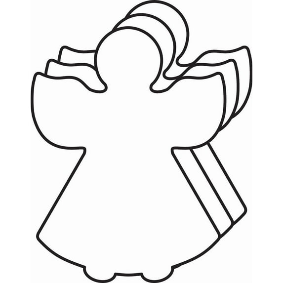 SHAPES ETC. Small Single Color Cut-Out - Angel - Walmart.com