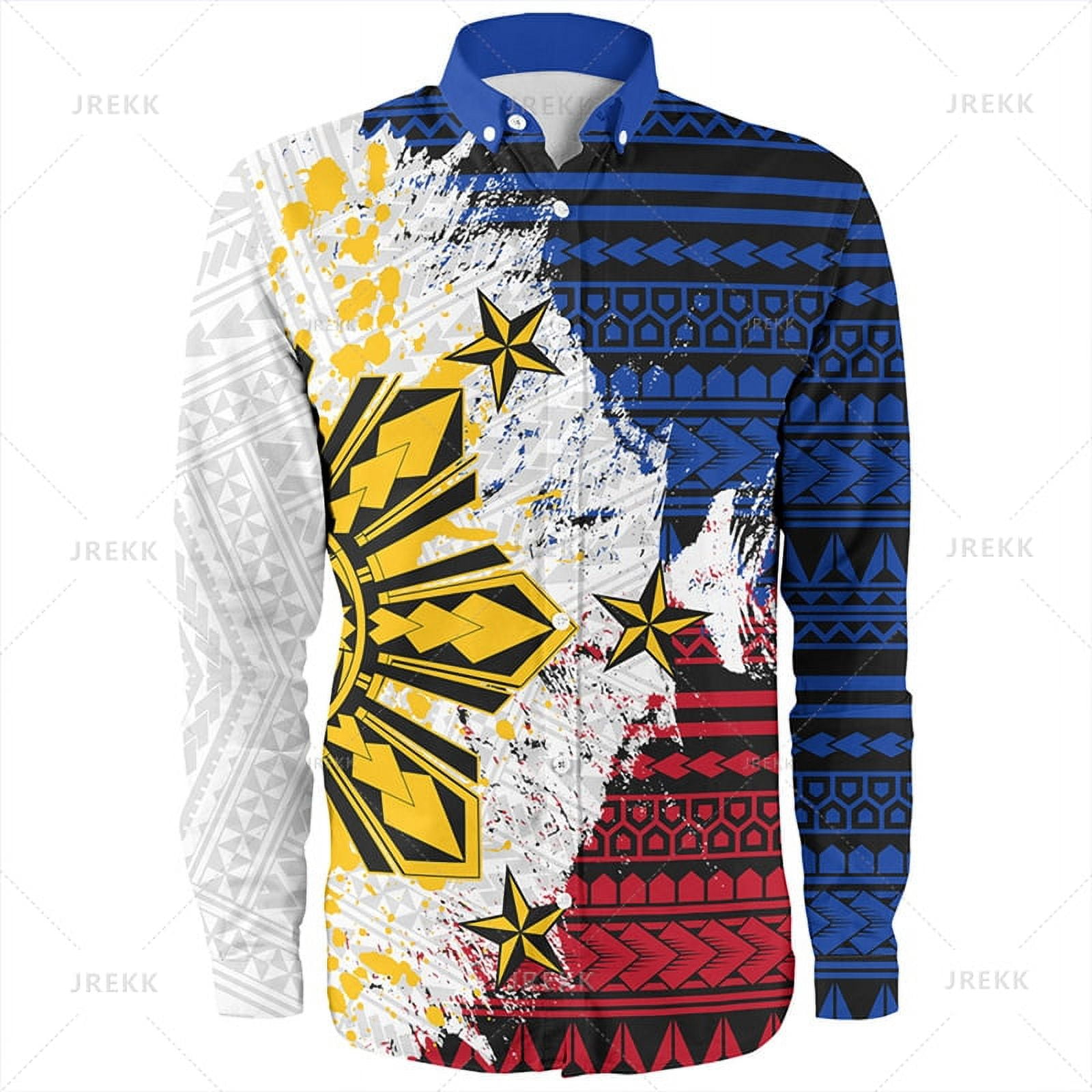 Small Size 3D Philippines Filipinos Print Long Sleeve Shirts ...