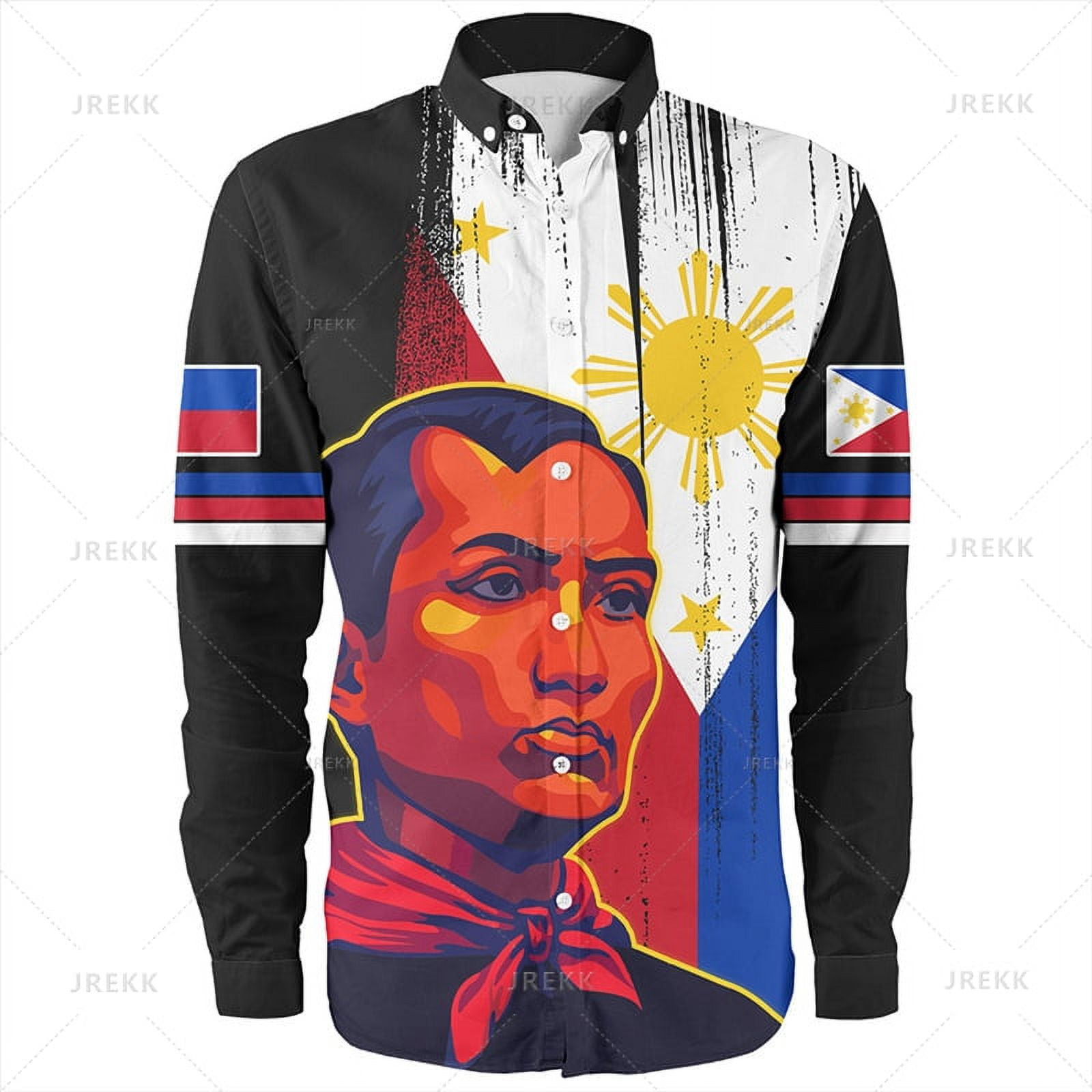 Small Size 3D Philippines Filipinos Print Long Sleeve Shirts ...