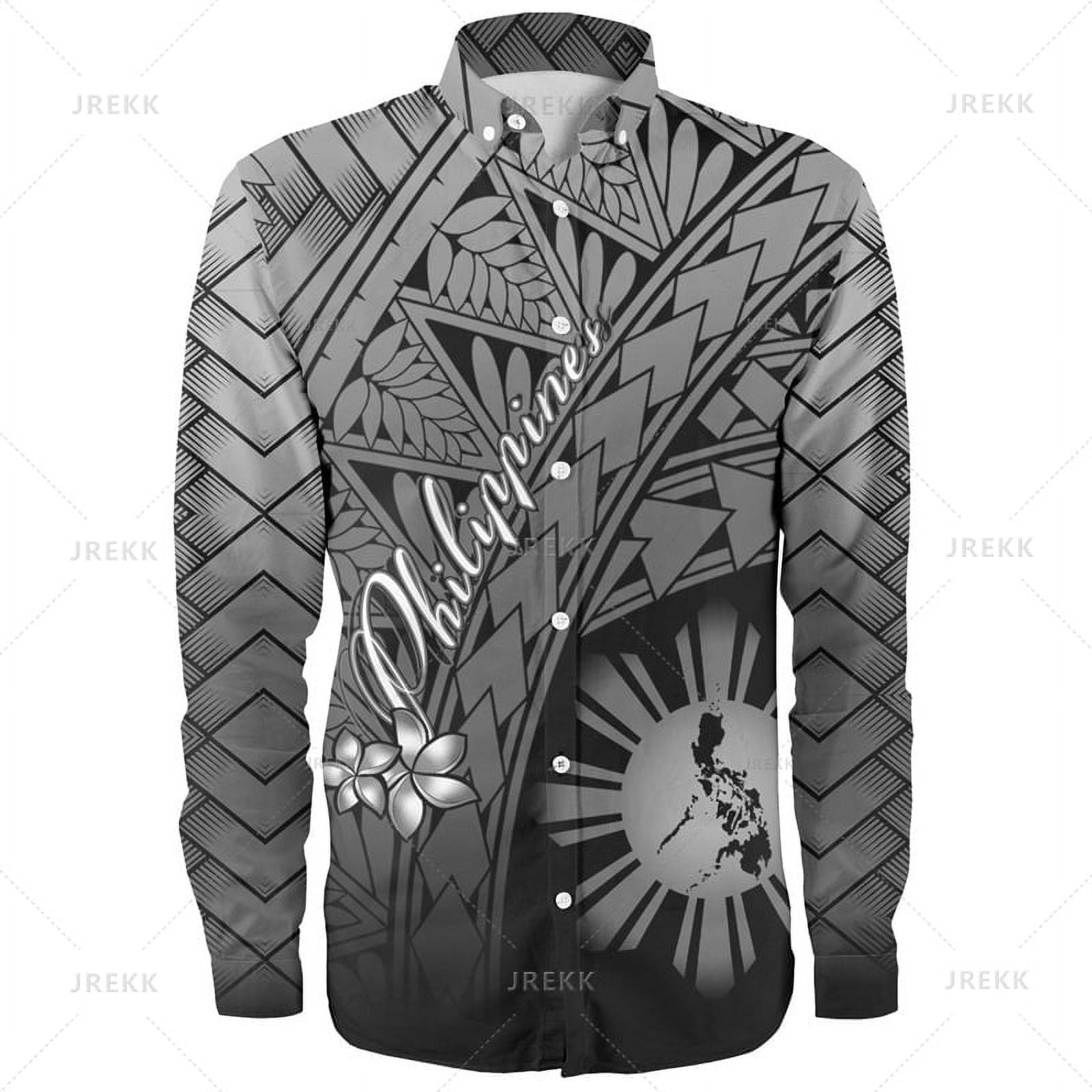 Small Size 3D Proud To Be Philippines Print Long Sleeve Shirts Men ...