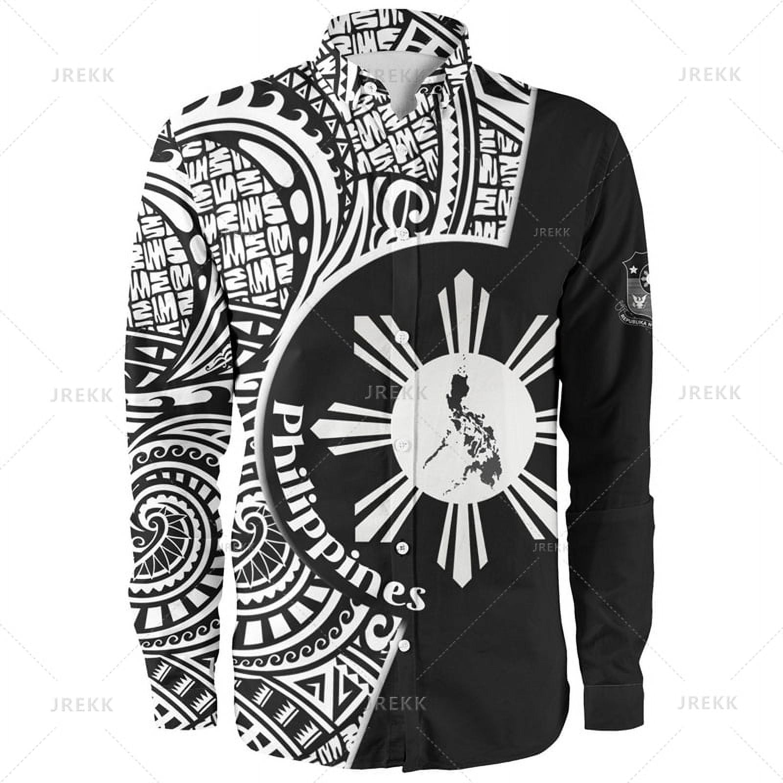 Small Size 3D Proud To Be Philippines Print Long Sleeve Shirts Men ...