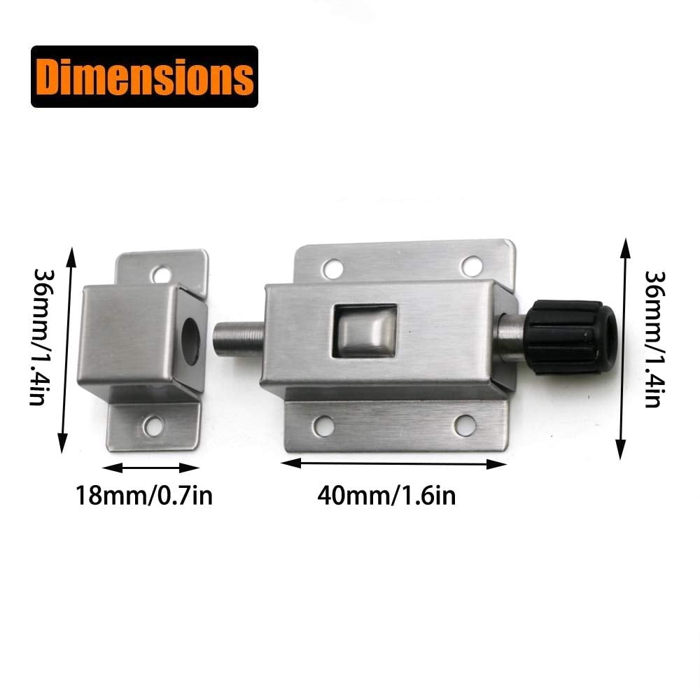 Small Size Gate Latch Pin - 3 Inches Door Security Slide Latch Lock ...