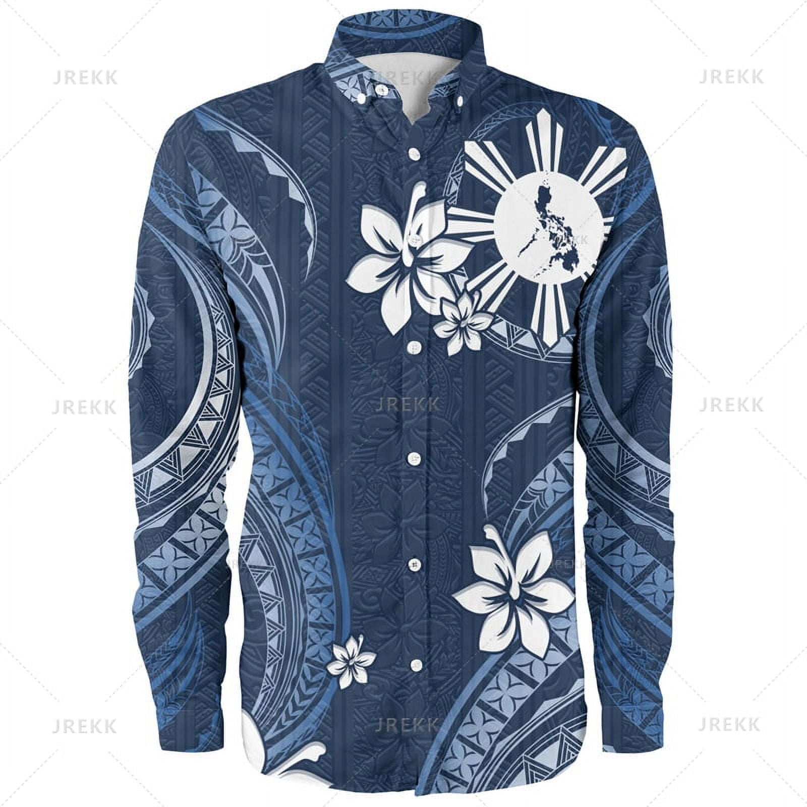 Small Size Vintage 3D Print Proud To Be Philippines Long Sleeve Shirts ...