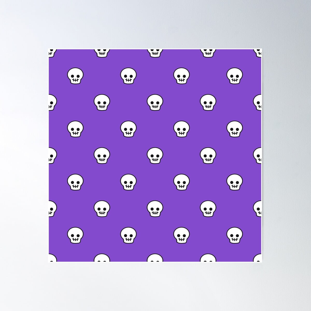 Small Skull Pattern 9 Poster Wall Art, Modern Wall Decor For Living ...