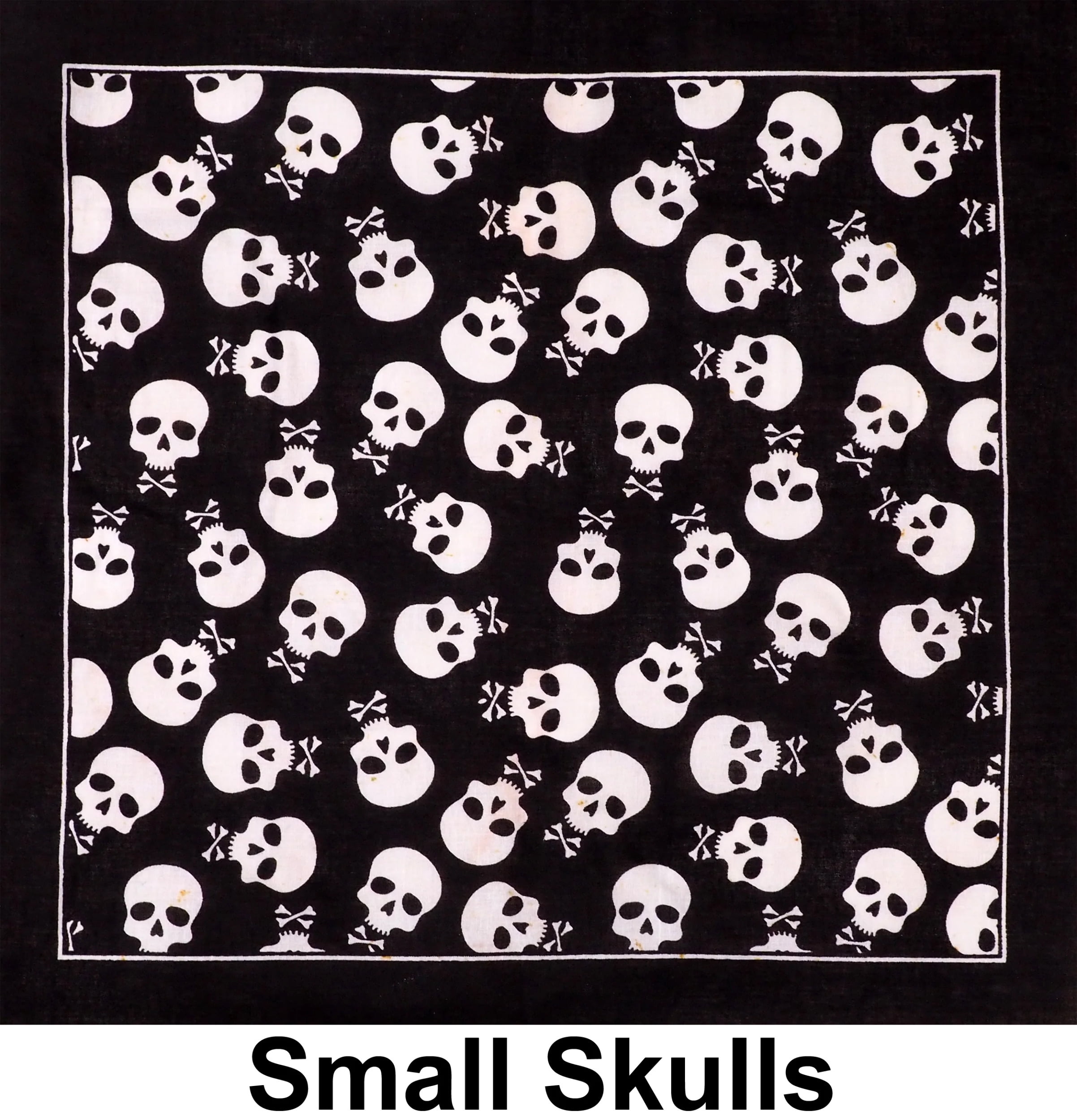Small Skulls Design Print Cotton Bandana (22 inches x 22 inches ...