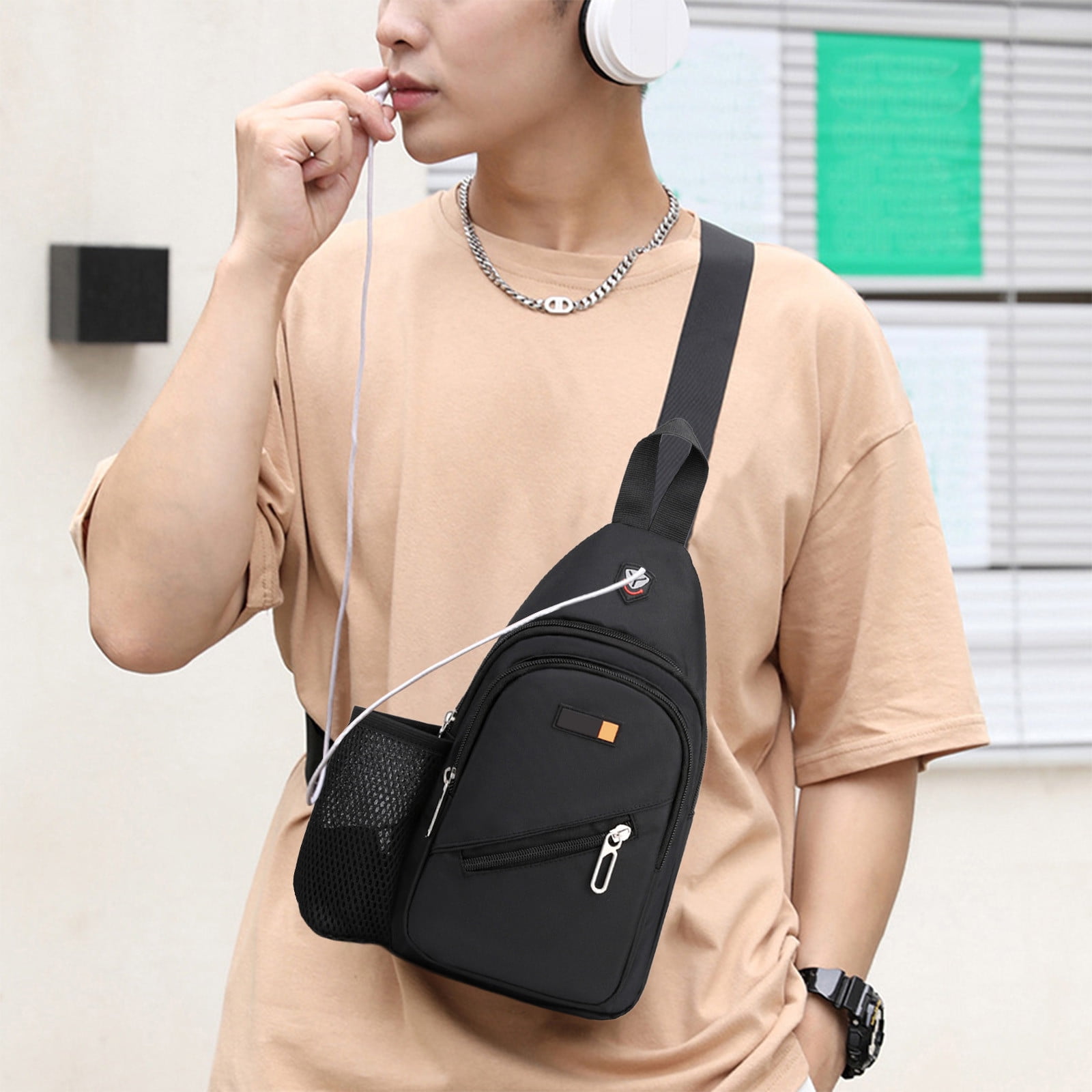 Small Sling Crossbody Backpack Shoulder Bag for Men Women, Lightweight ...