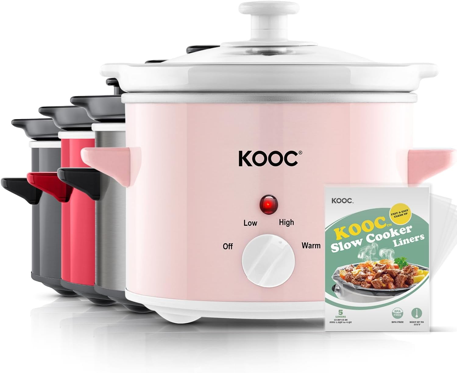 Small Slow Cooker, 2-Quart, Free Liners Included for Easy Clean-up ...