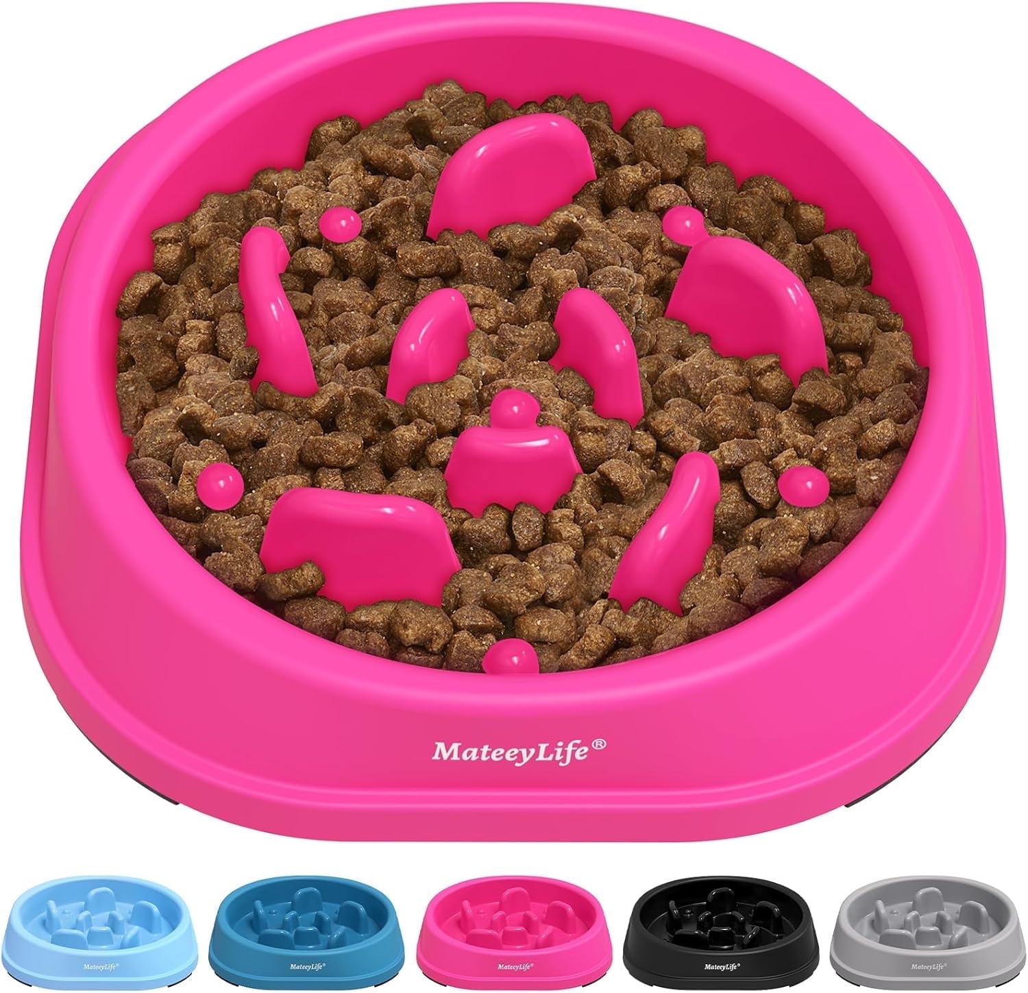 MateeyLife Small Slow Feeder Cat Bowls, Anti-Choking Puzzle Dog Food ...