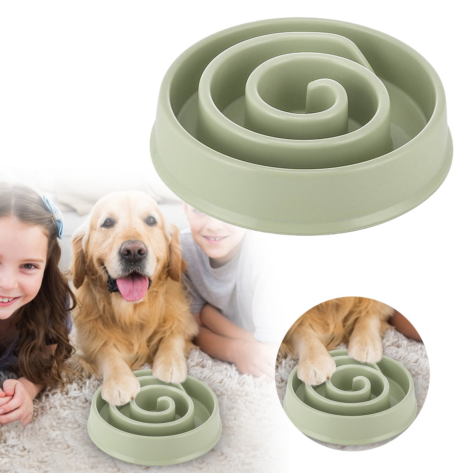 Small Slow Feeder Cat Dog Bowls, Puzzle Dog Bowl with Anti-, Pet Food ...