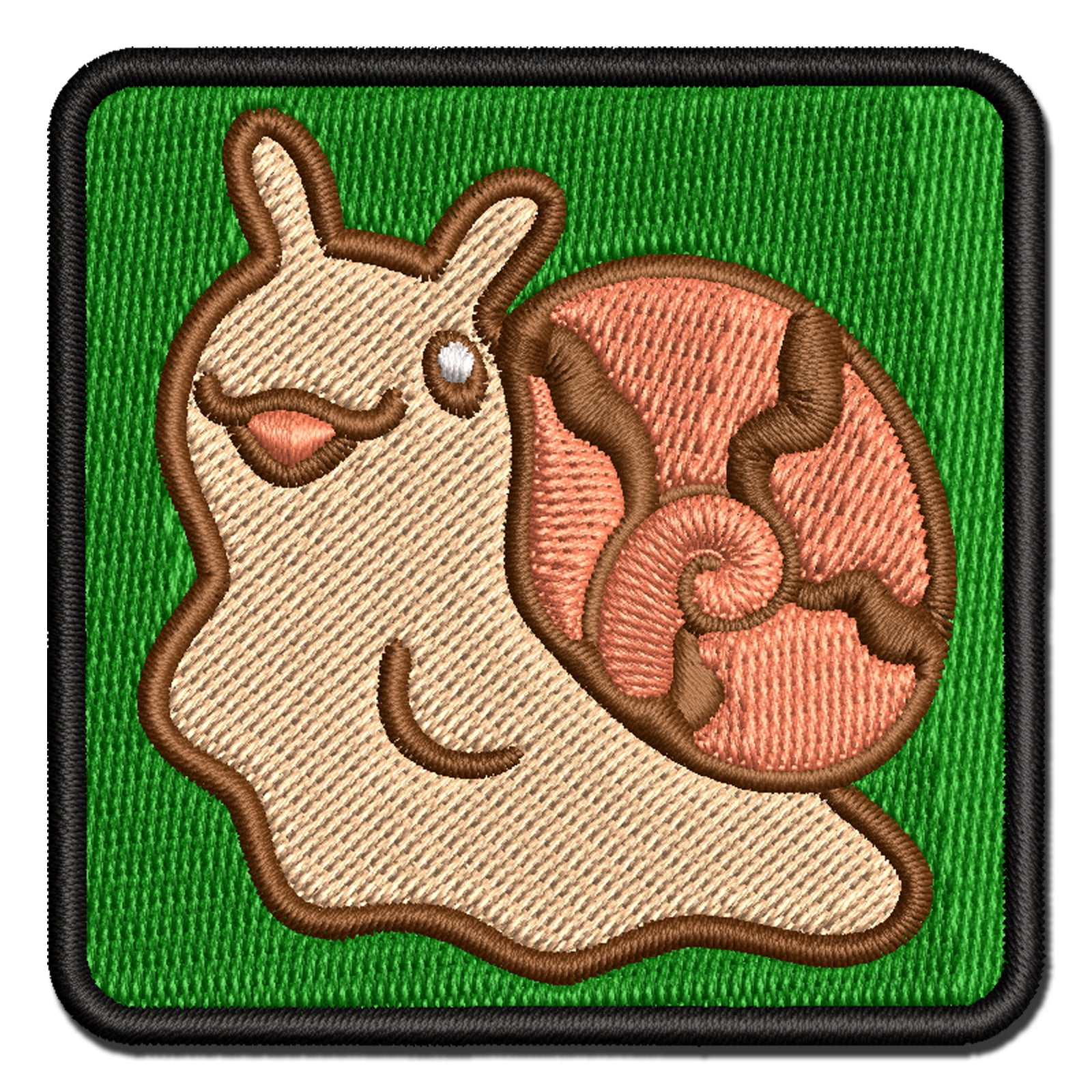 Small Snail Reaching Out Applique Multi-Color Embroidered Iron-On Patch ...
