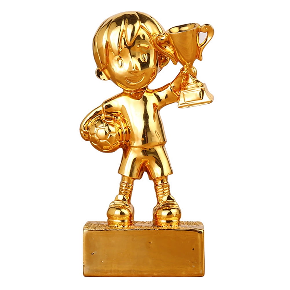 Small Soccer Award Trophy Plating Resin Reward Prizes Decoration ...