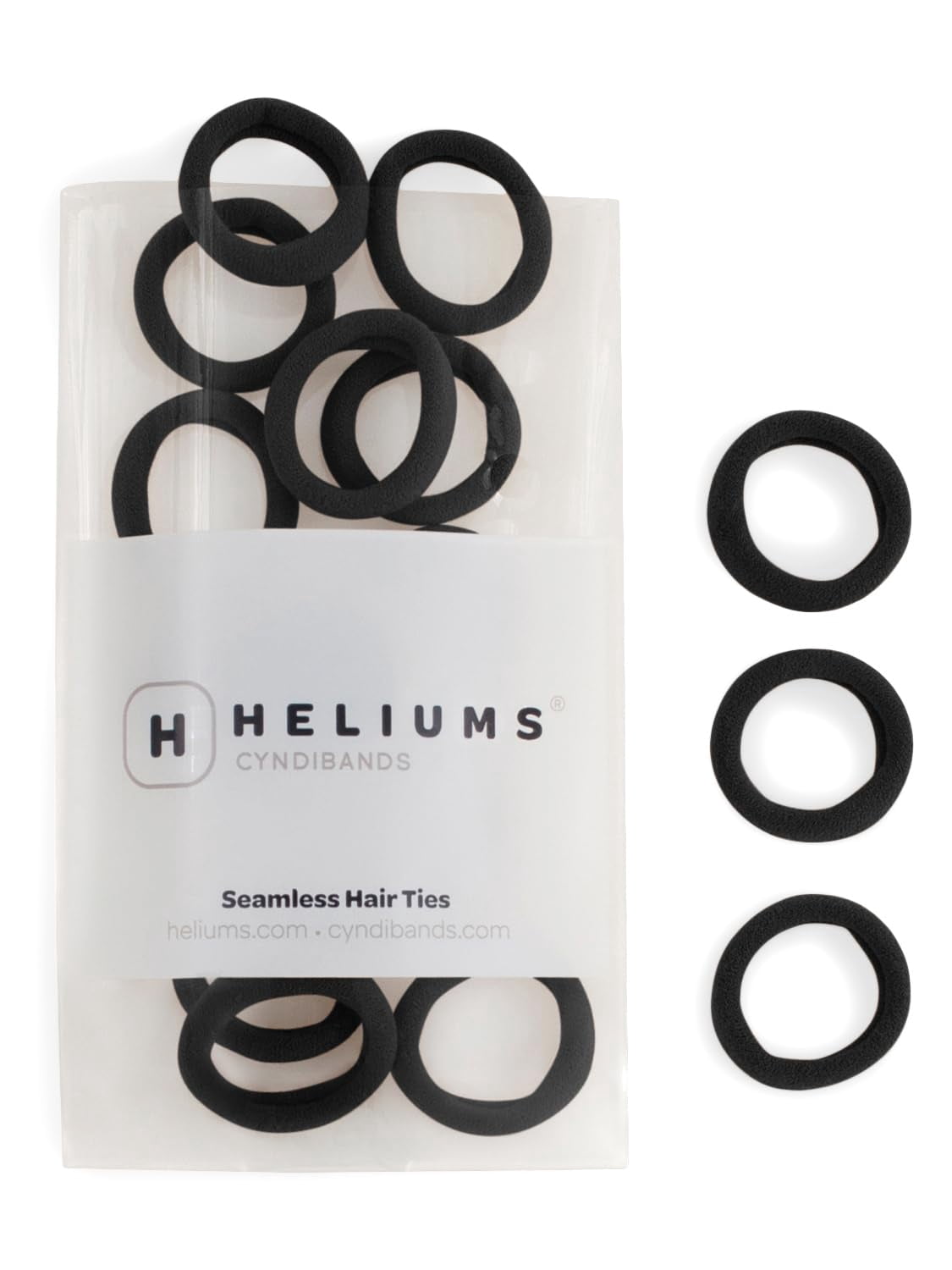 Small Soft Hair Ties - Black - 1 Inch Mini Nylon Bands, No Damage ...