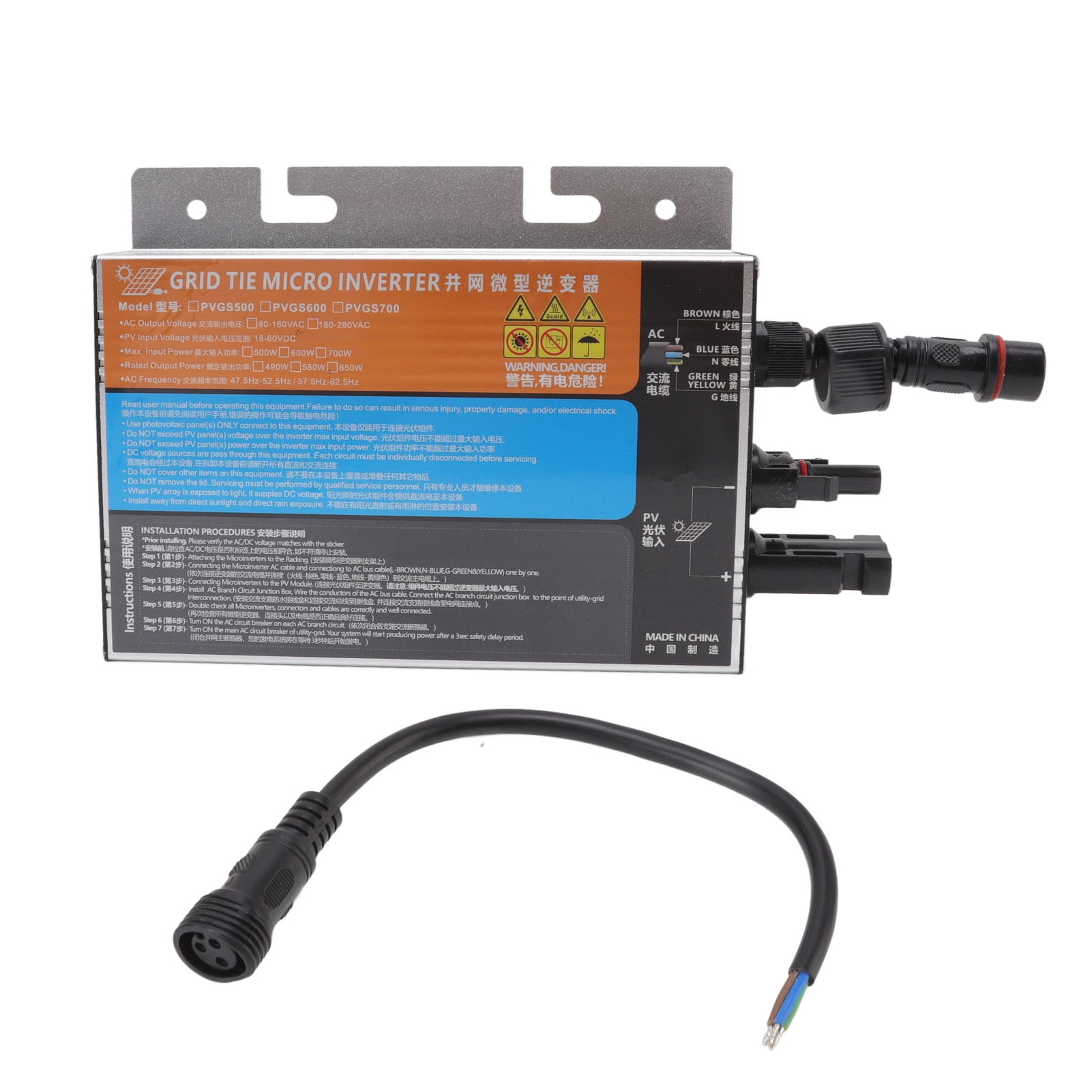 Small Solar Inverter, Converts DC Power To AC, IP55 Waterproof, Built ...