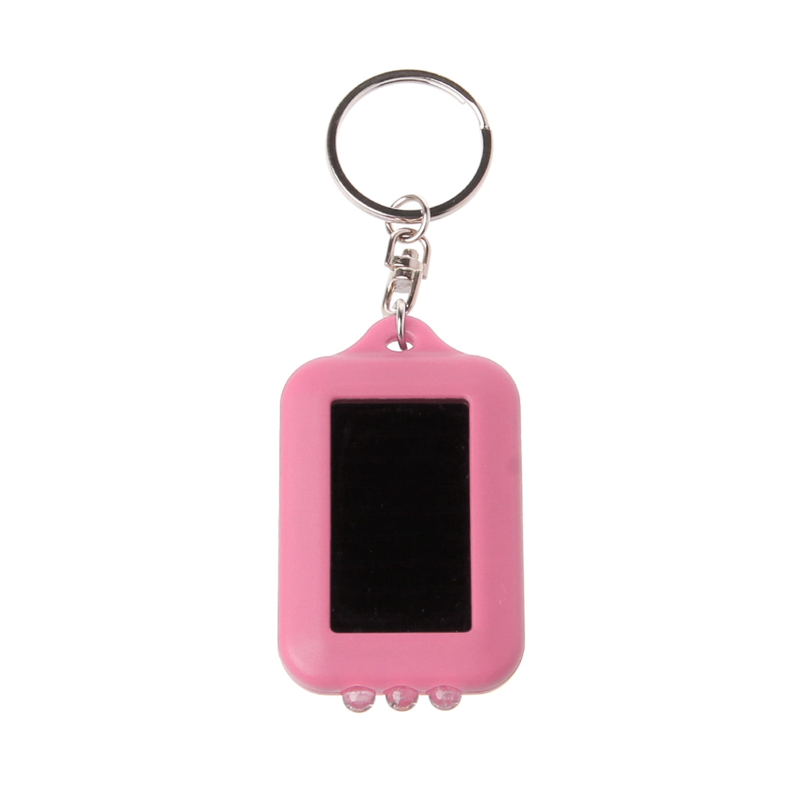 Small Solar Power Flashlight Keychain Practical Key Holder Plastic ...