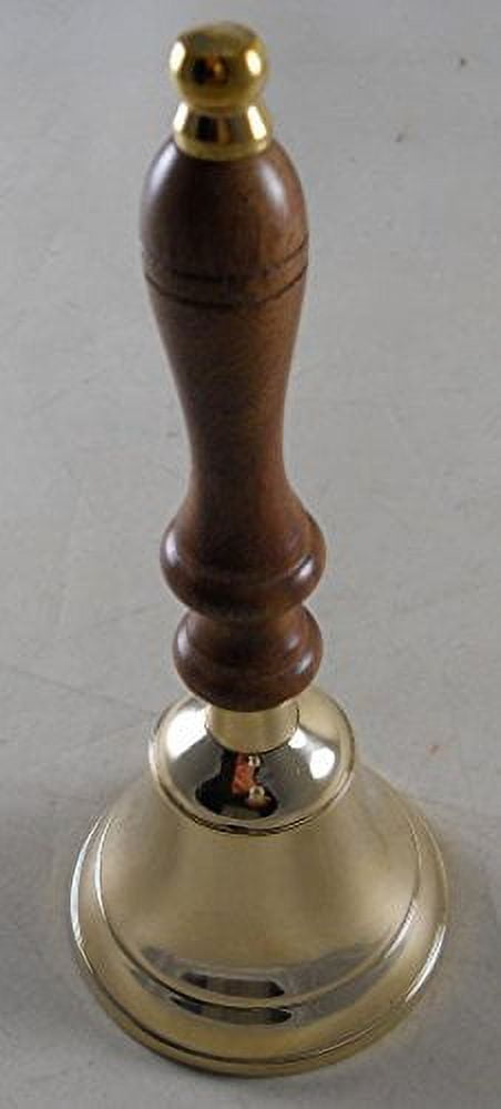 Small Solid Brass Hand Bell with Wood Handle - Walmart.com