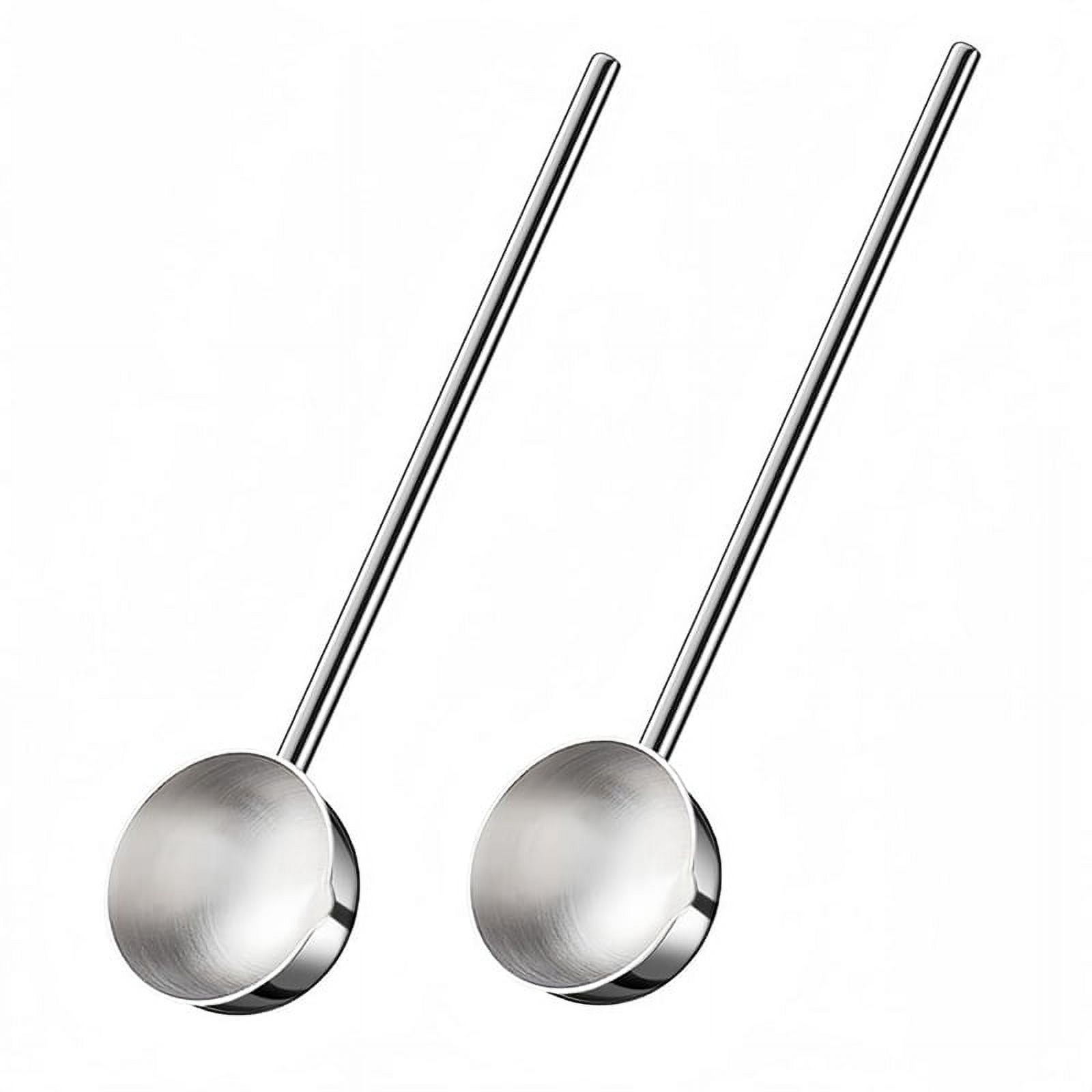 Small Soup Ladle Stainless Steel Metal Deep Spoon with Pour Spout 2Oz ...