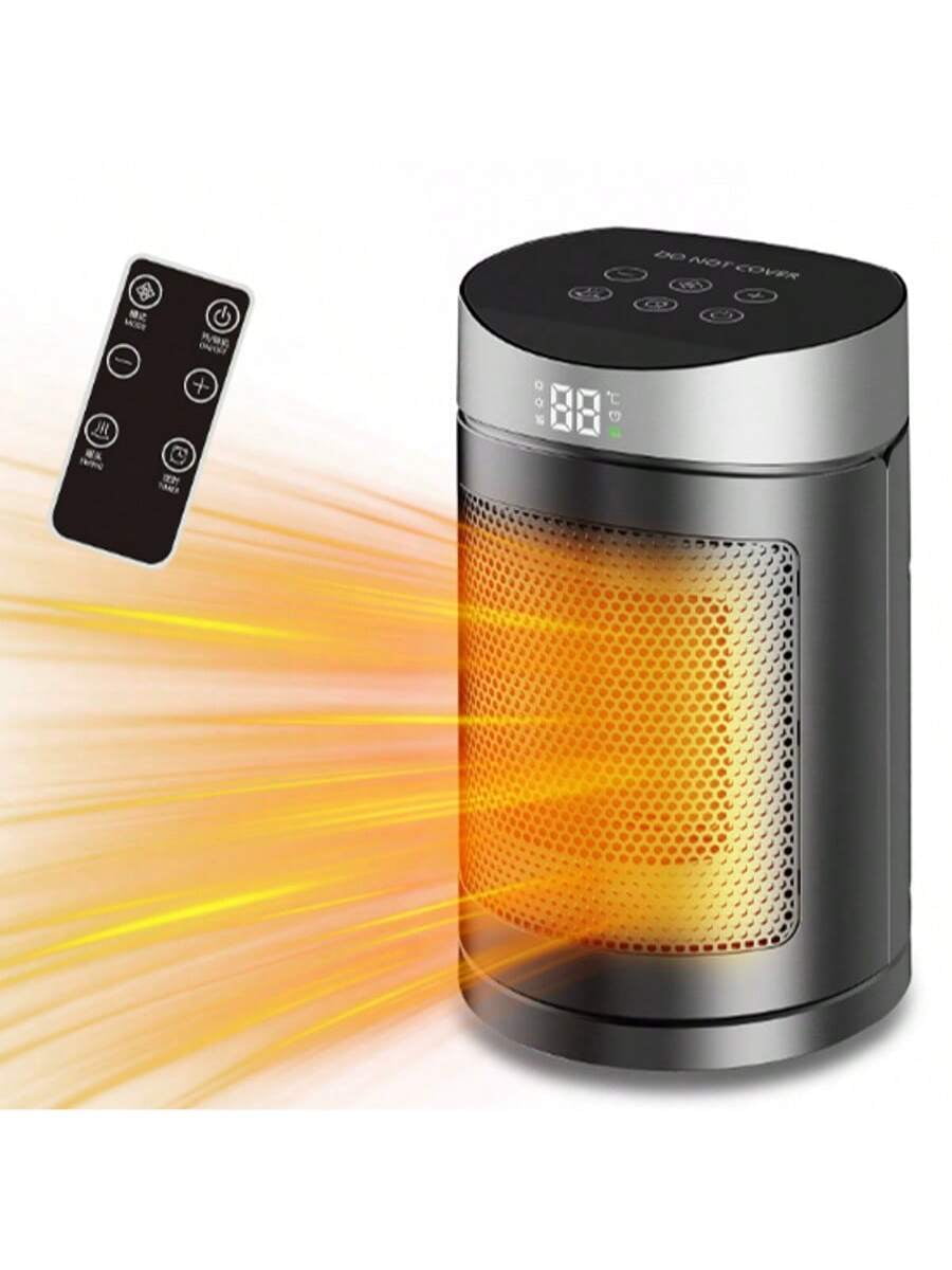 Small Space Heater, Portable Heater With 70°Oscillation, 1500W Portable ...