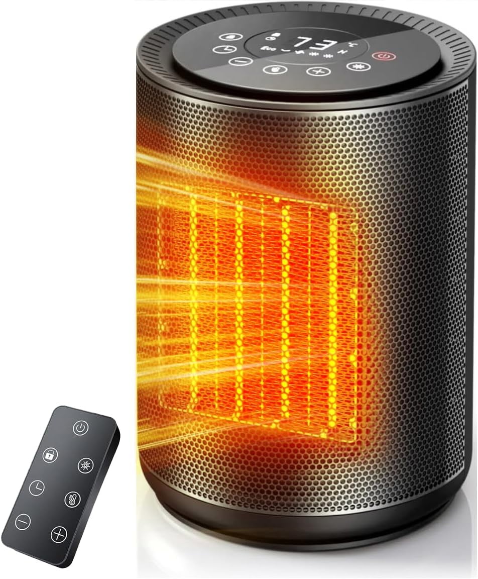 Small Space Heaters for Indoor Use, Mini Portable Heaters Fan with ...