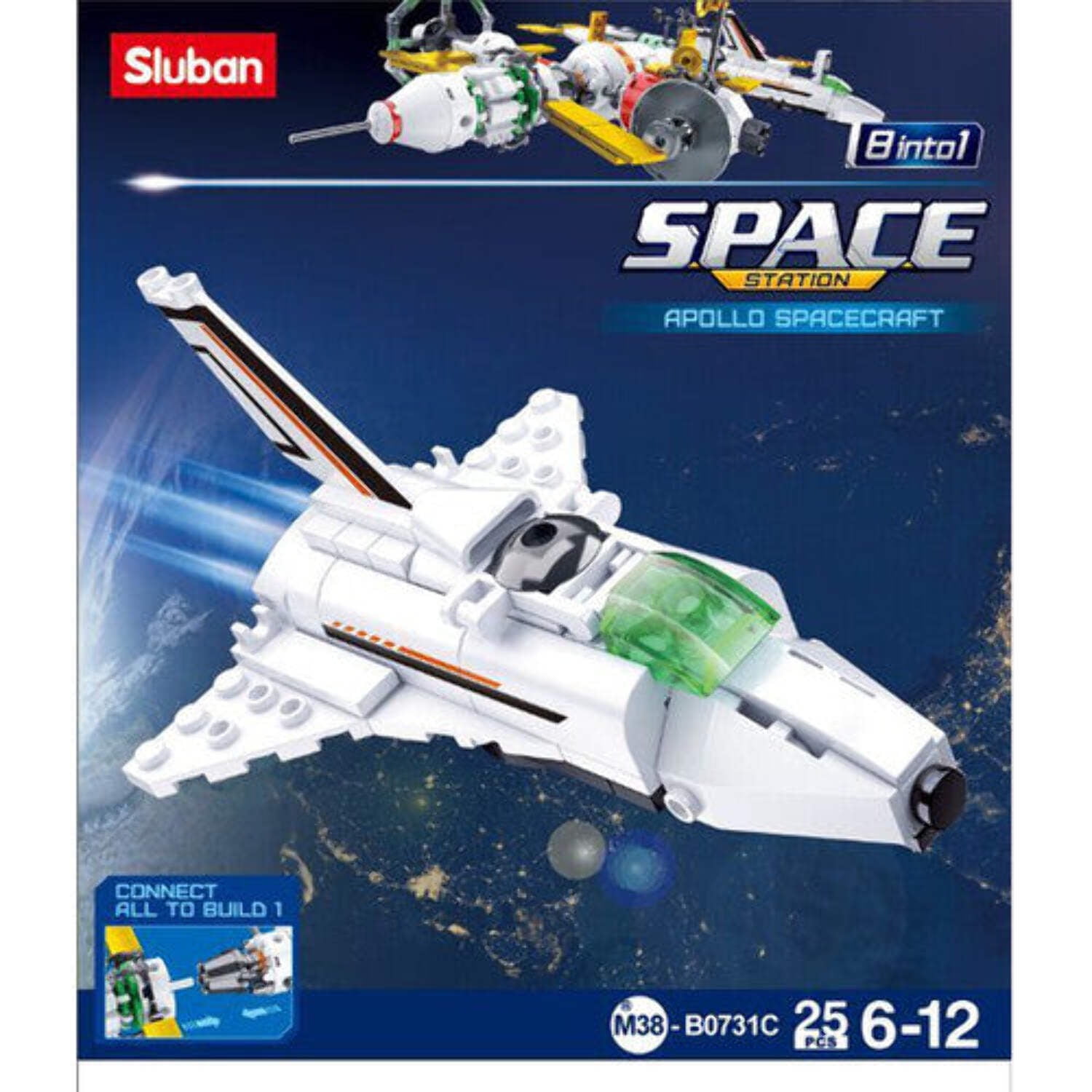 Sluban Space Shuttle Building Brick Kit (62 pcs) - Walmart.com